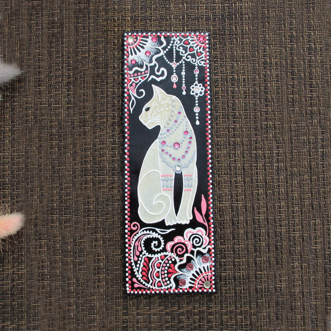 Leather bookmark, Personalized bookmark, Hand-painted bookma - Inspire ...