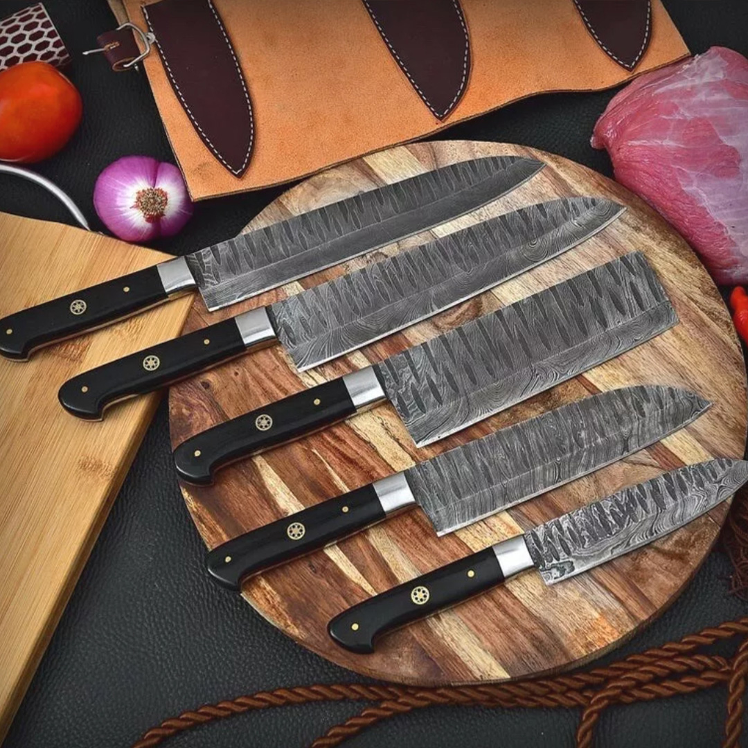 Custom Hand Forged Acrylic Sheet Chef Knives Set | Inspire Uplift