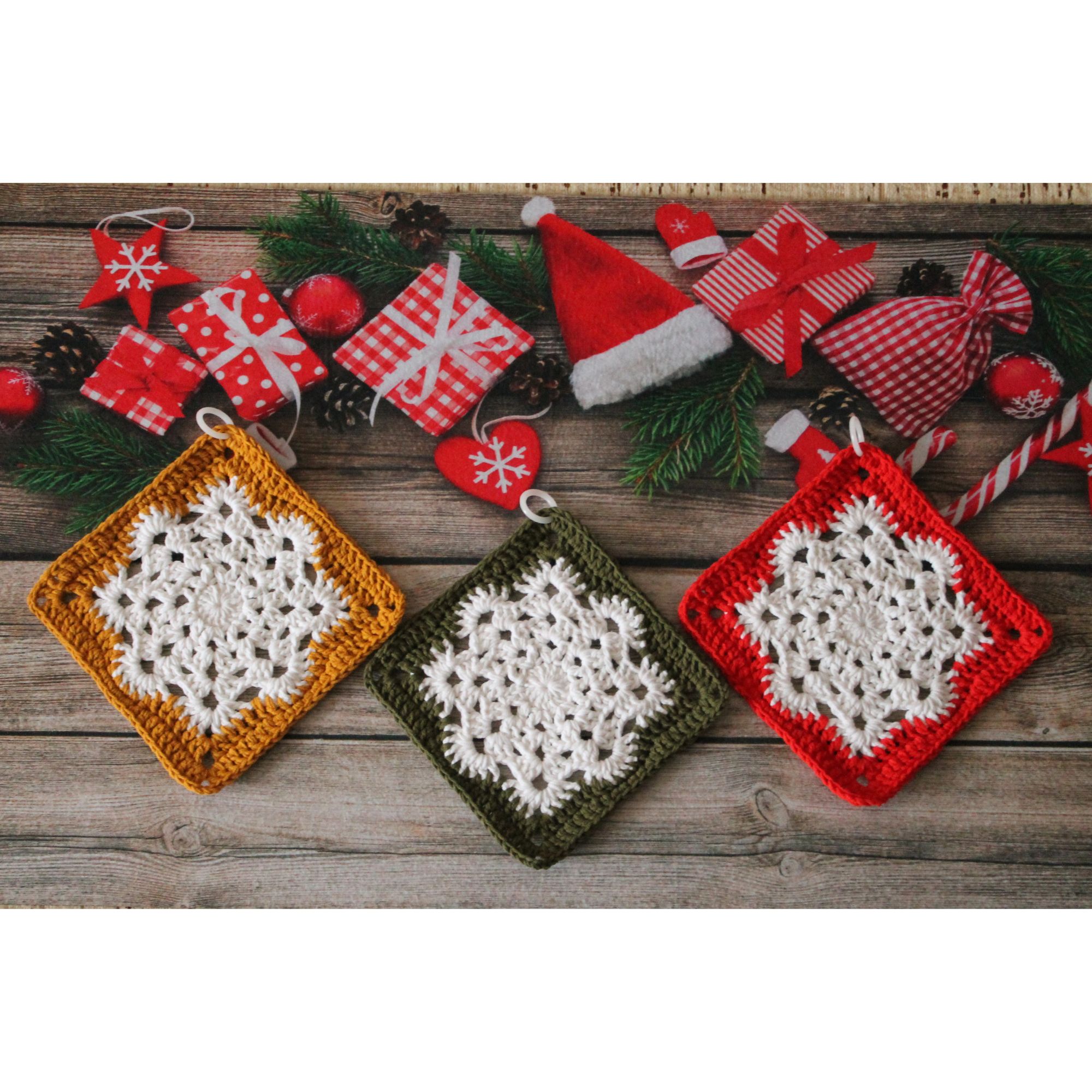 Crochet pattern potholder, pattern hot pad, Snowflake - Inspire Uplift