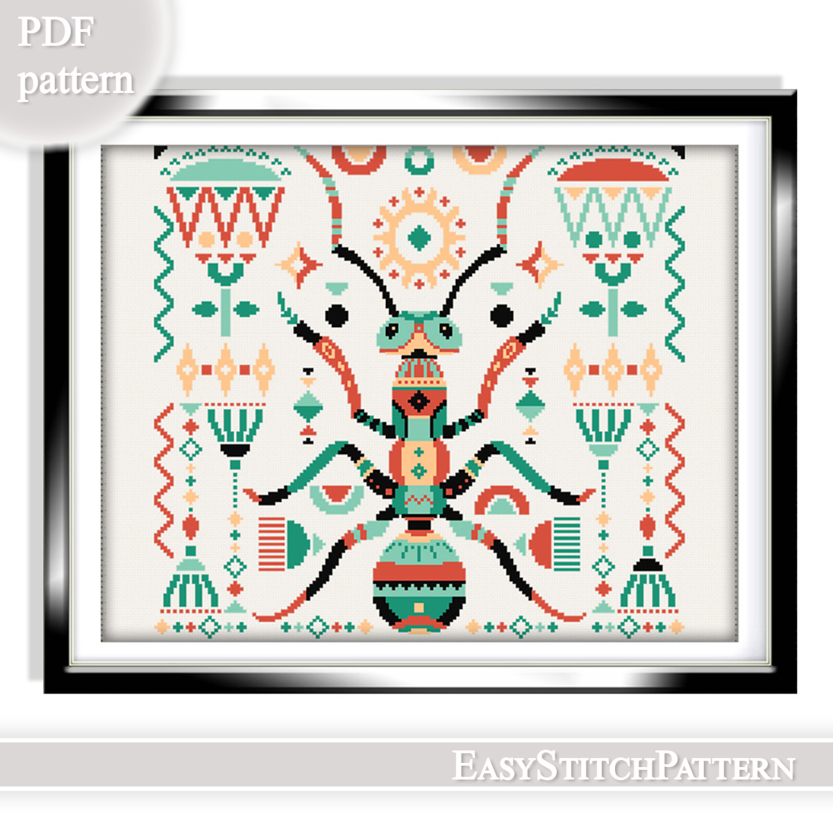 Insects Cross Stitch Pattern. Ant cross stitch pattern. Scan | Inspire ...