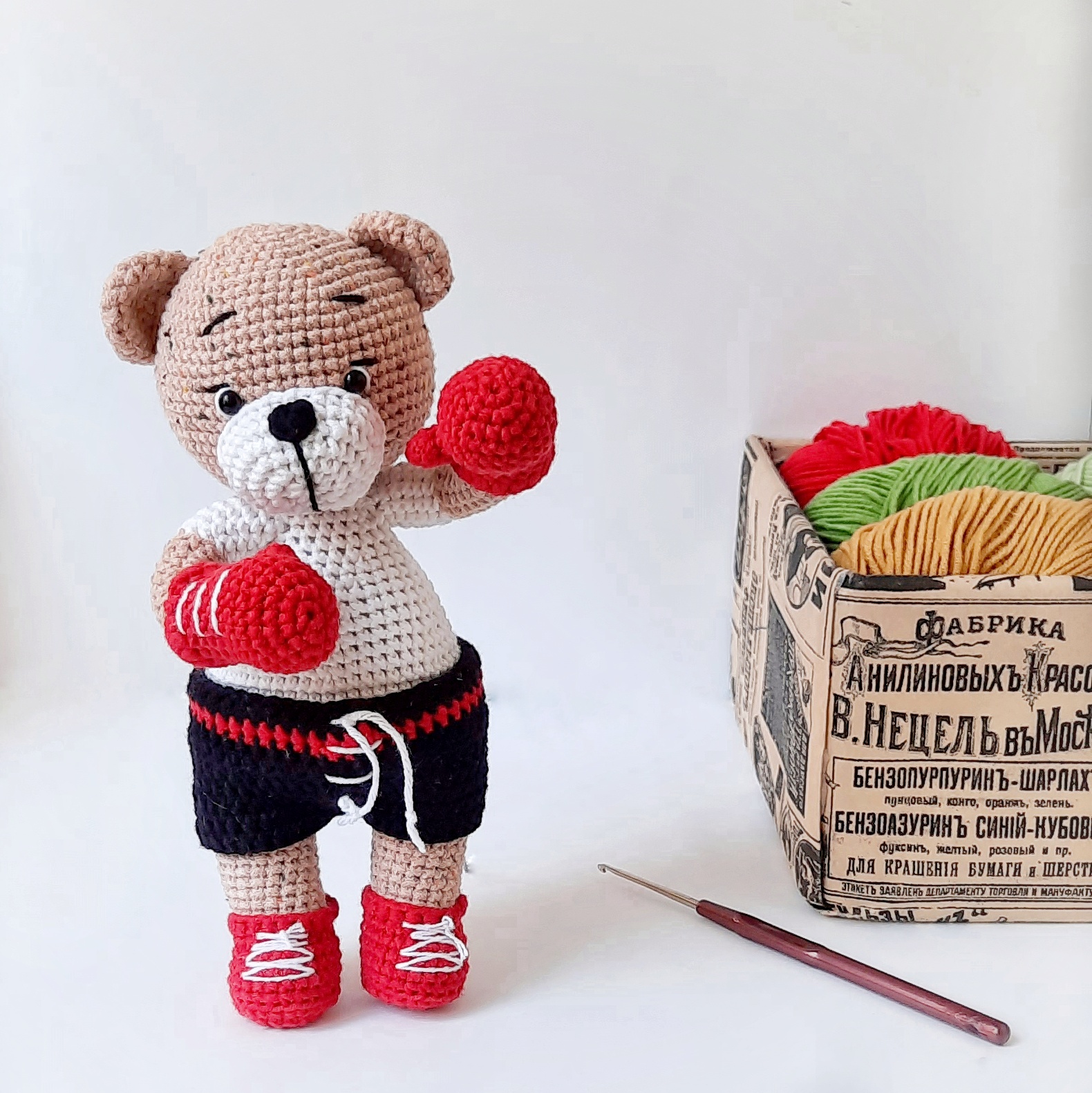 Crochet Pattern bear boxer Amigurumi crochet Pattern boxer b - Inspire ...