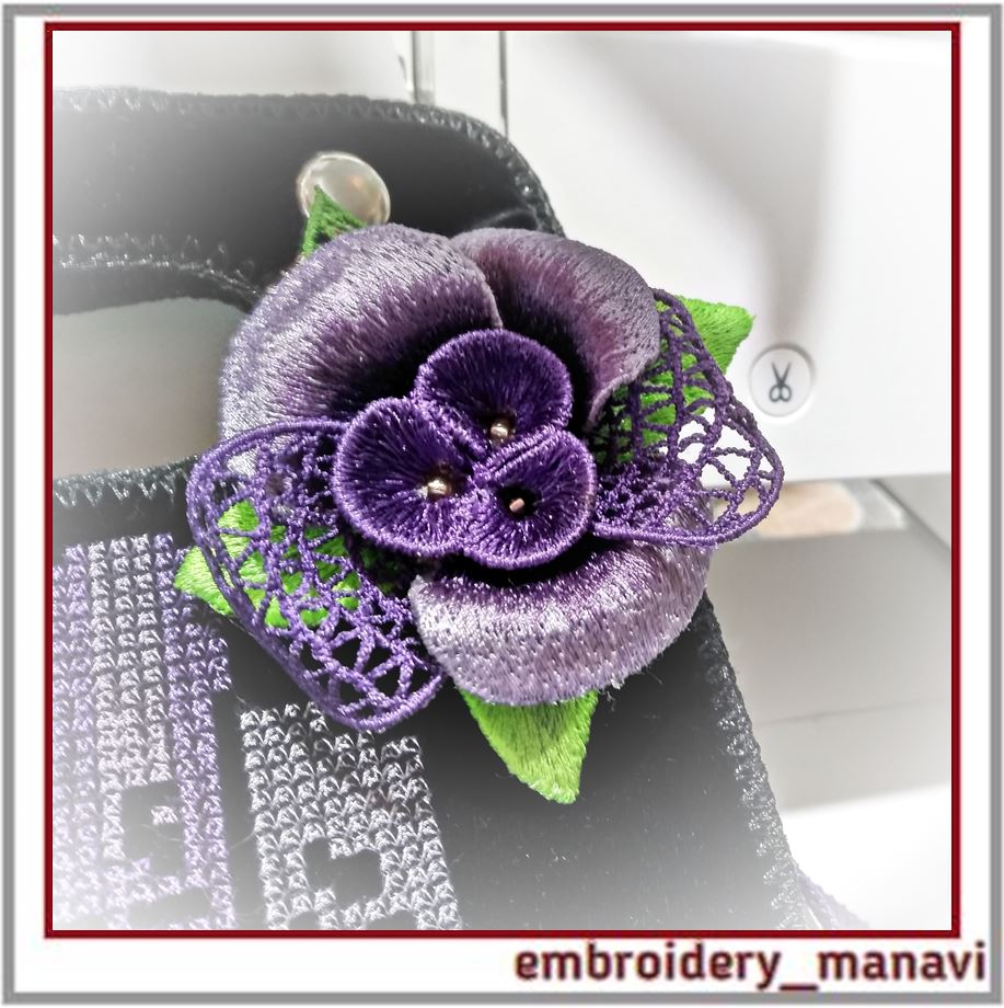 In the hoop 3D embroidery design flower. 4x4. - Inspire Uplift