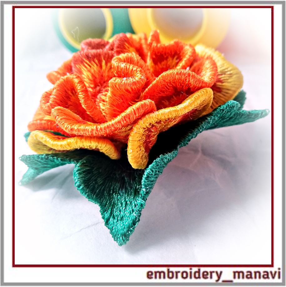 In the hoop embroidery design Bright and elegant marigolds. - Inspire ...