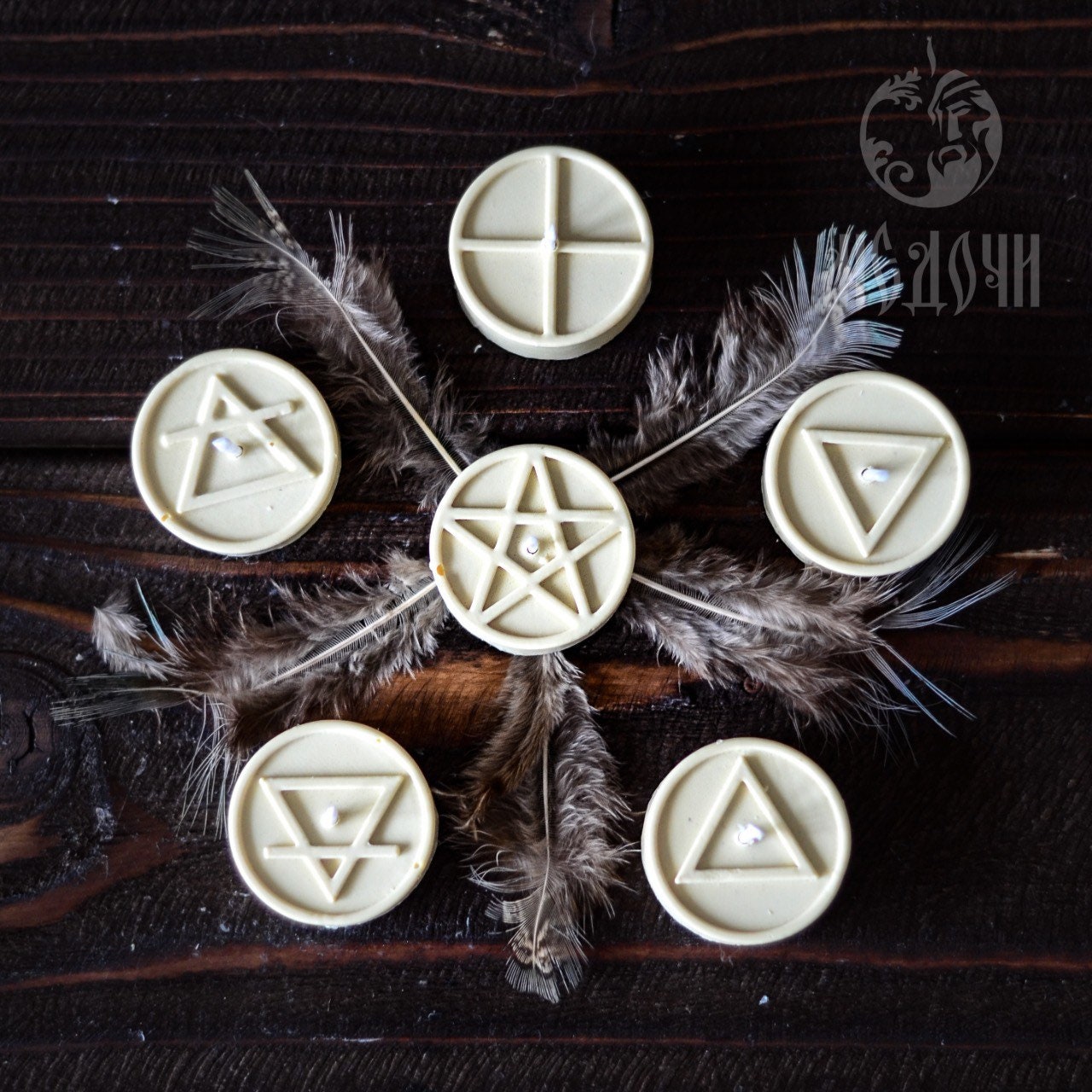 Silicone mold Symbols Elements of Nature: Earth, Fire, Water | Inspire ...