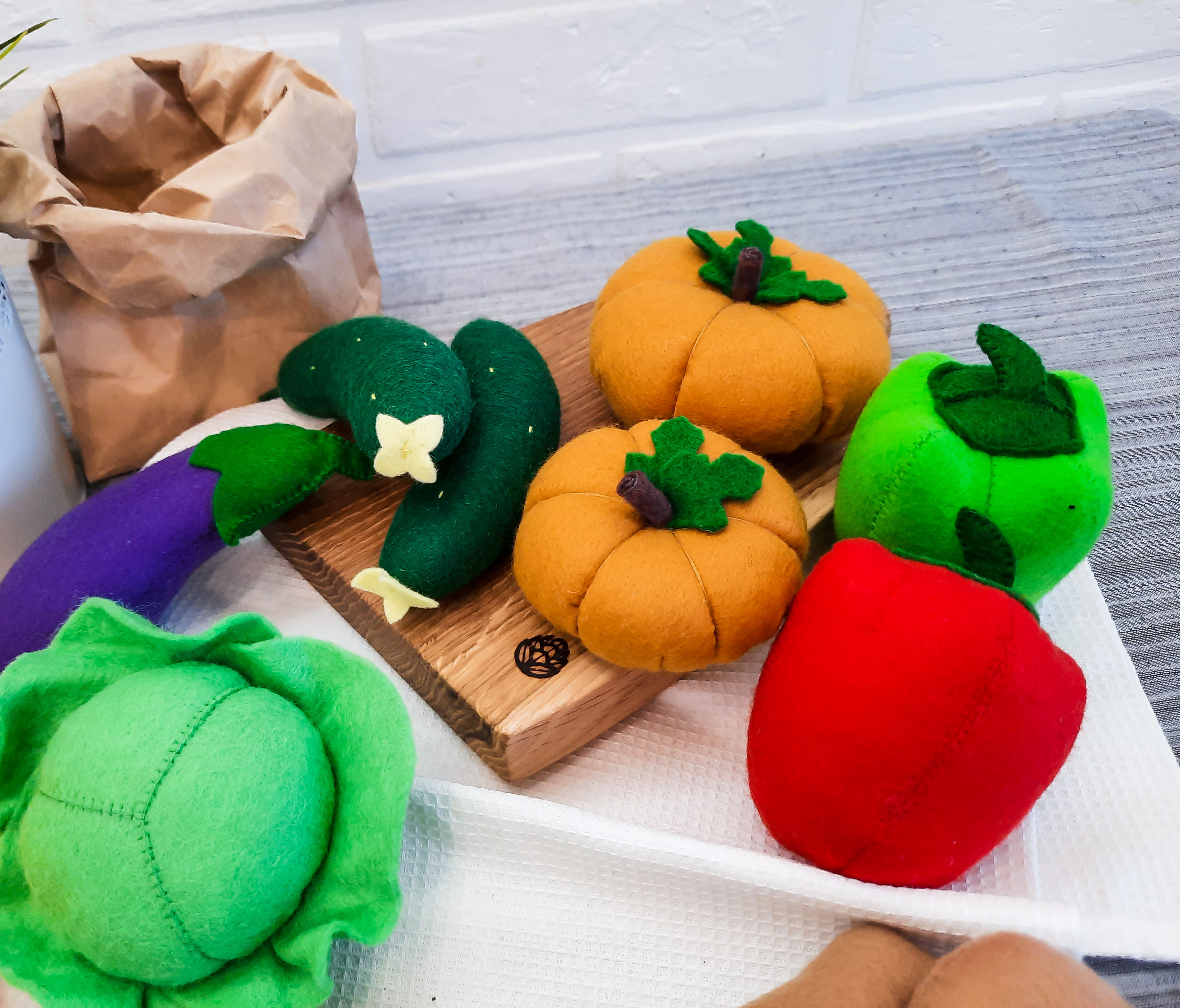 Felt play food set, felt food, felt vegetables, fake food, c - Inspire ...