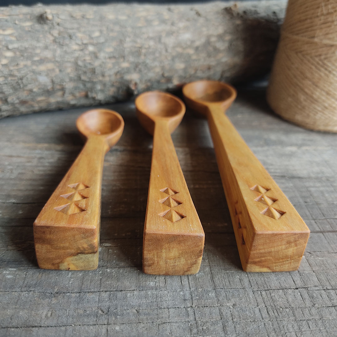 Wooden measuring spoon set, wooden scoop set - Inspire Uplift
