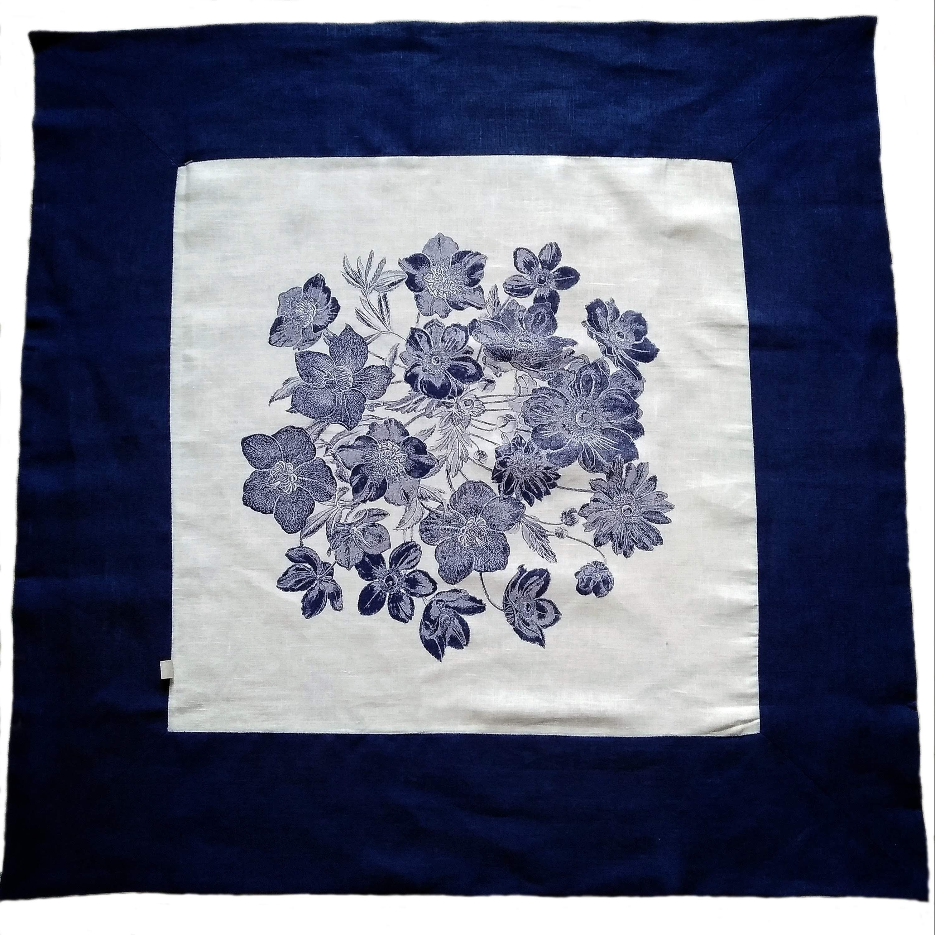 Linen tablecloth 35.43 x 35.43 inches Dense Fabric Handmade - Inspire ...