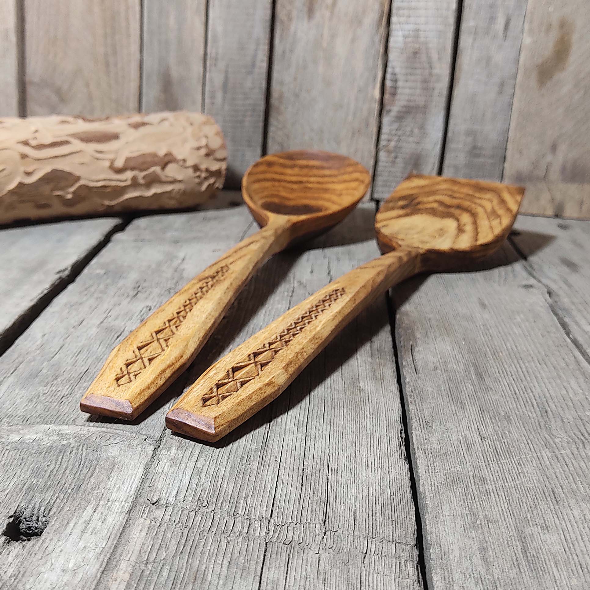 Handmade wooden set spoons Large wooden serving spoon Cookin - Inspire ...