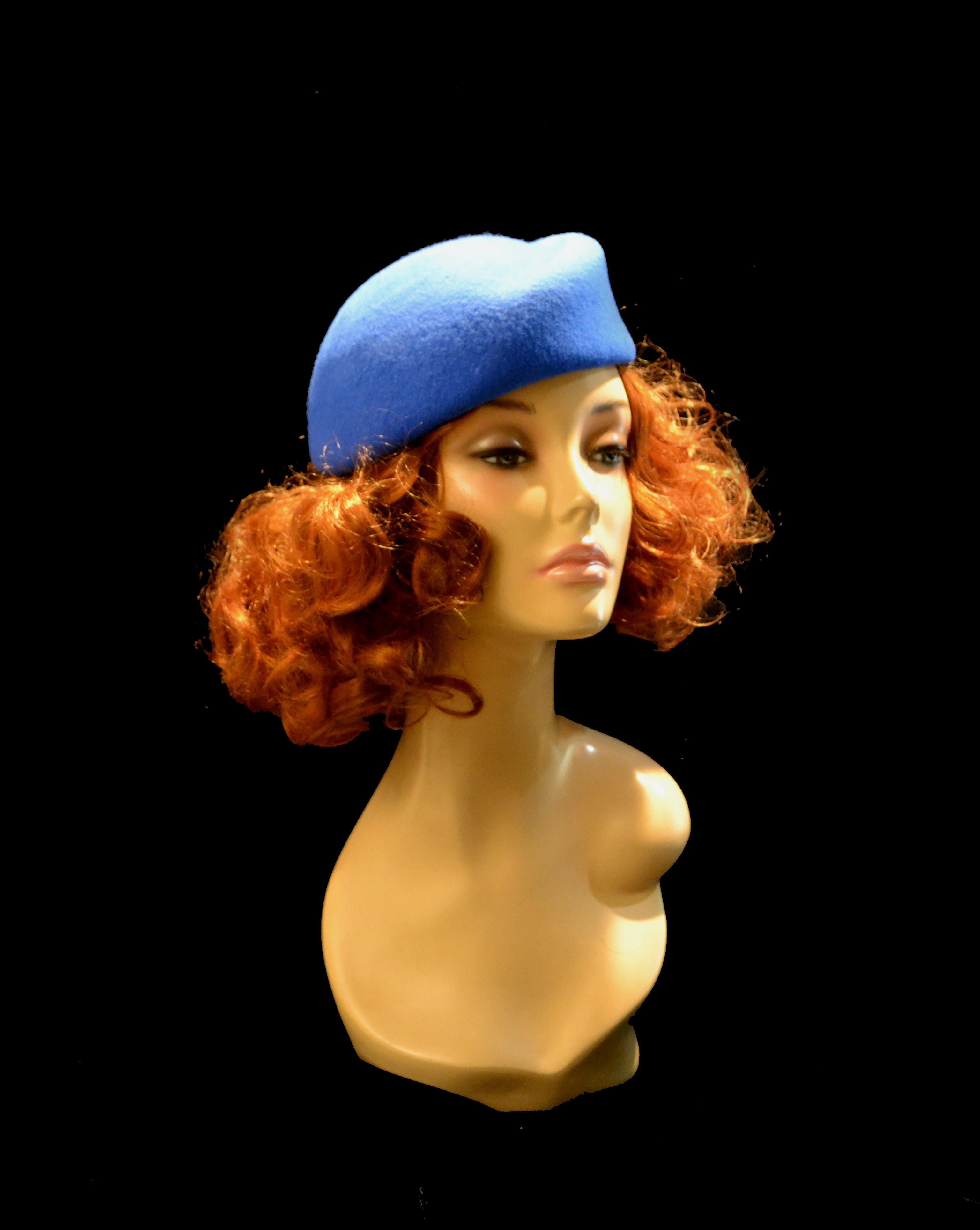 MADE TO ORDER . blue felt hat, blue felt hat, formal hat, ch - Inspire ...