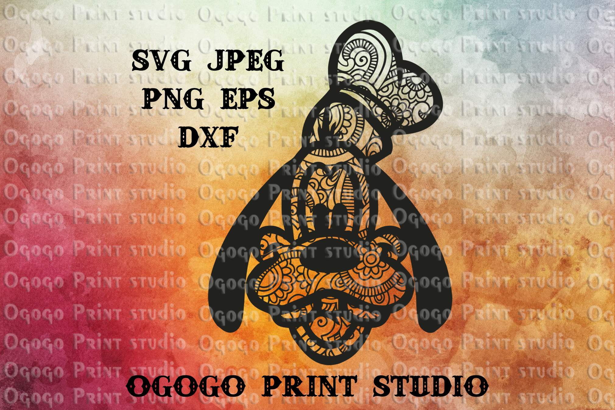 Goofy, Mickey Mouse SVG, Mandala svg, Cartoon Character, Zen - Inspire ...