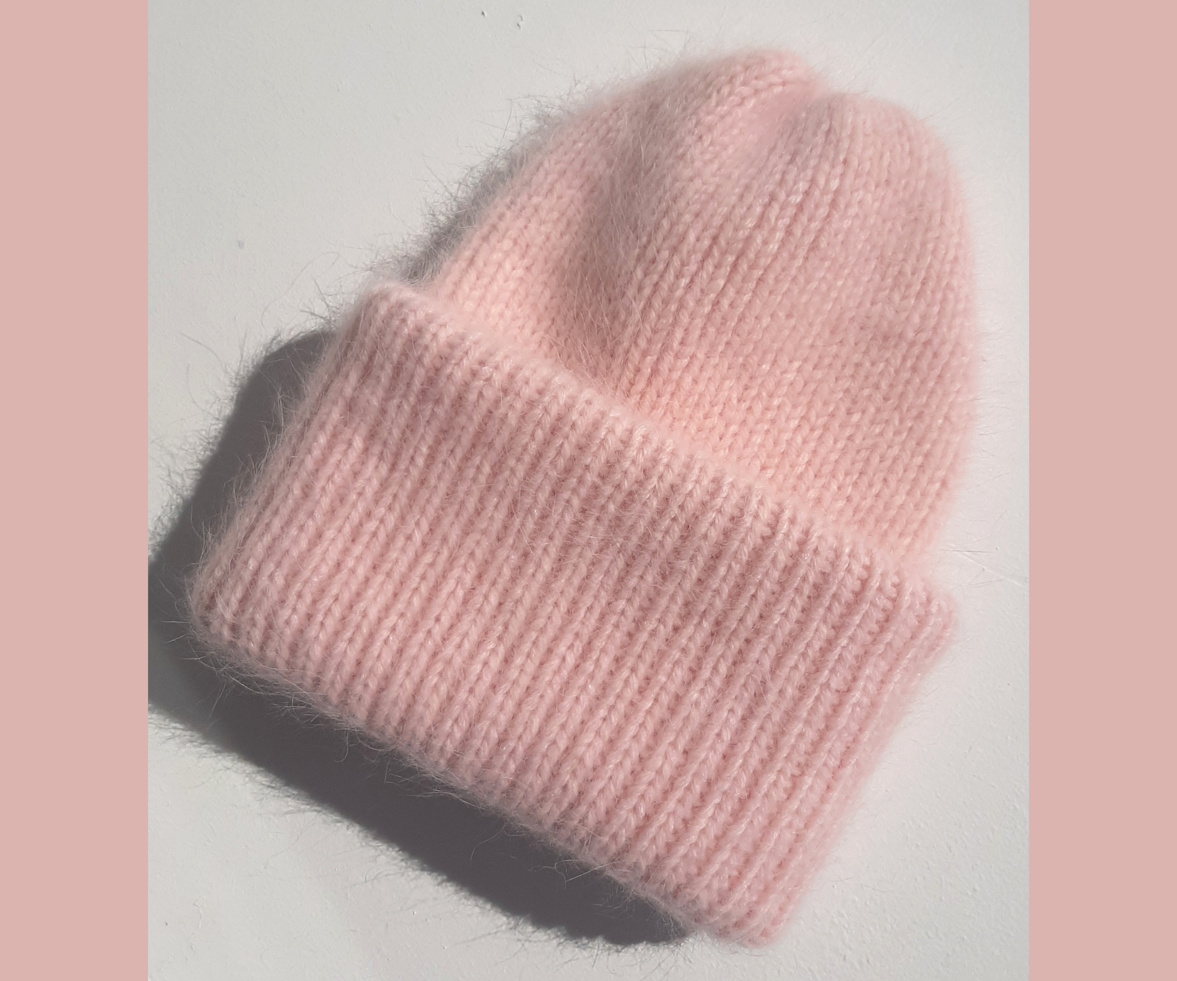 Angora hat in pink color | Inspire Uplift