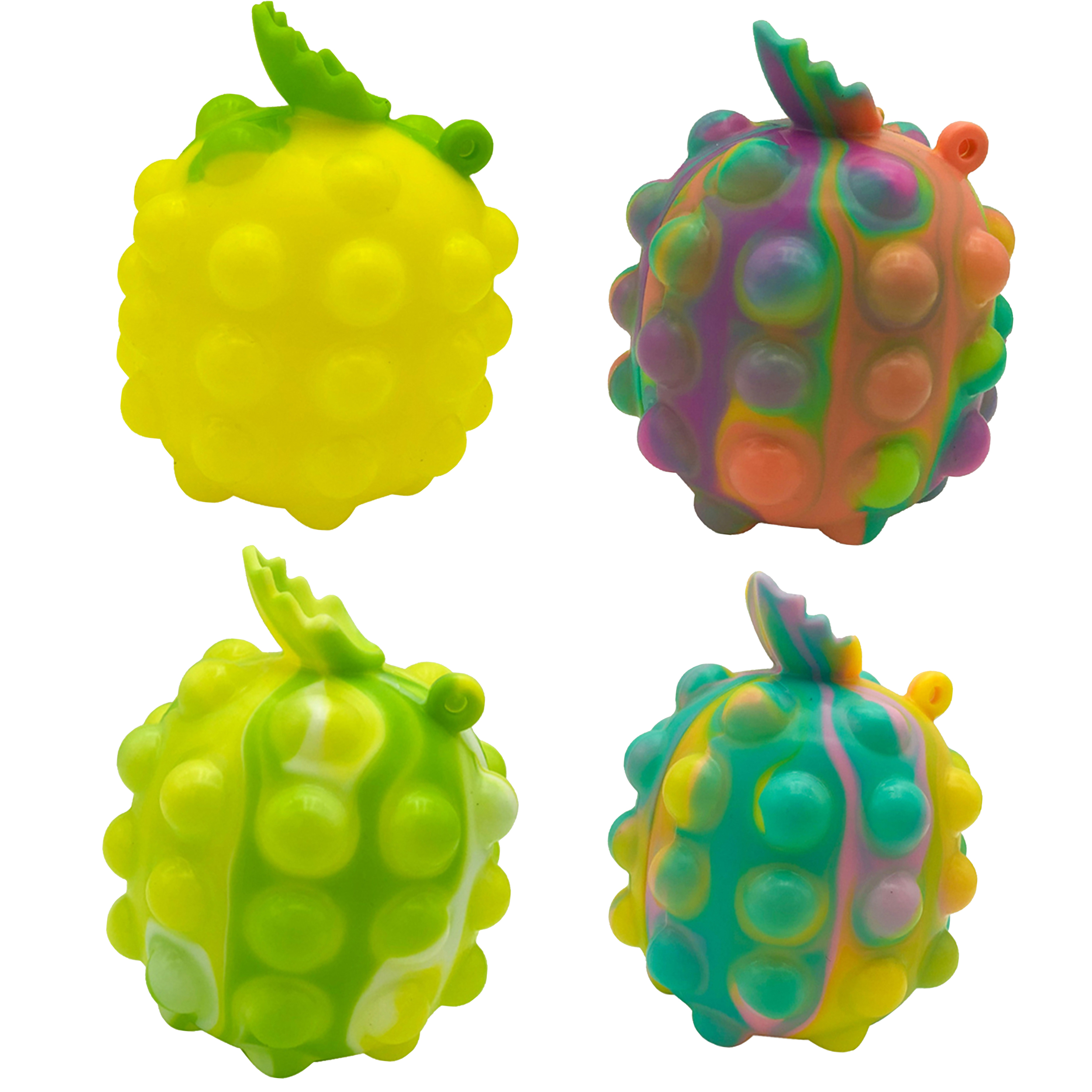 Pack Of 4 Squeeze Pineapple Pop It Fidget Toy - Inspire Uplift