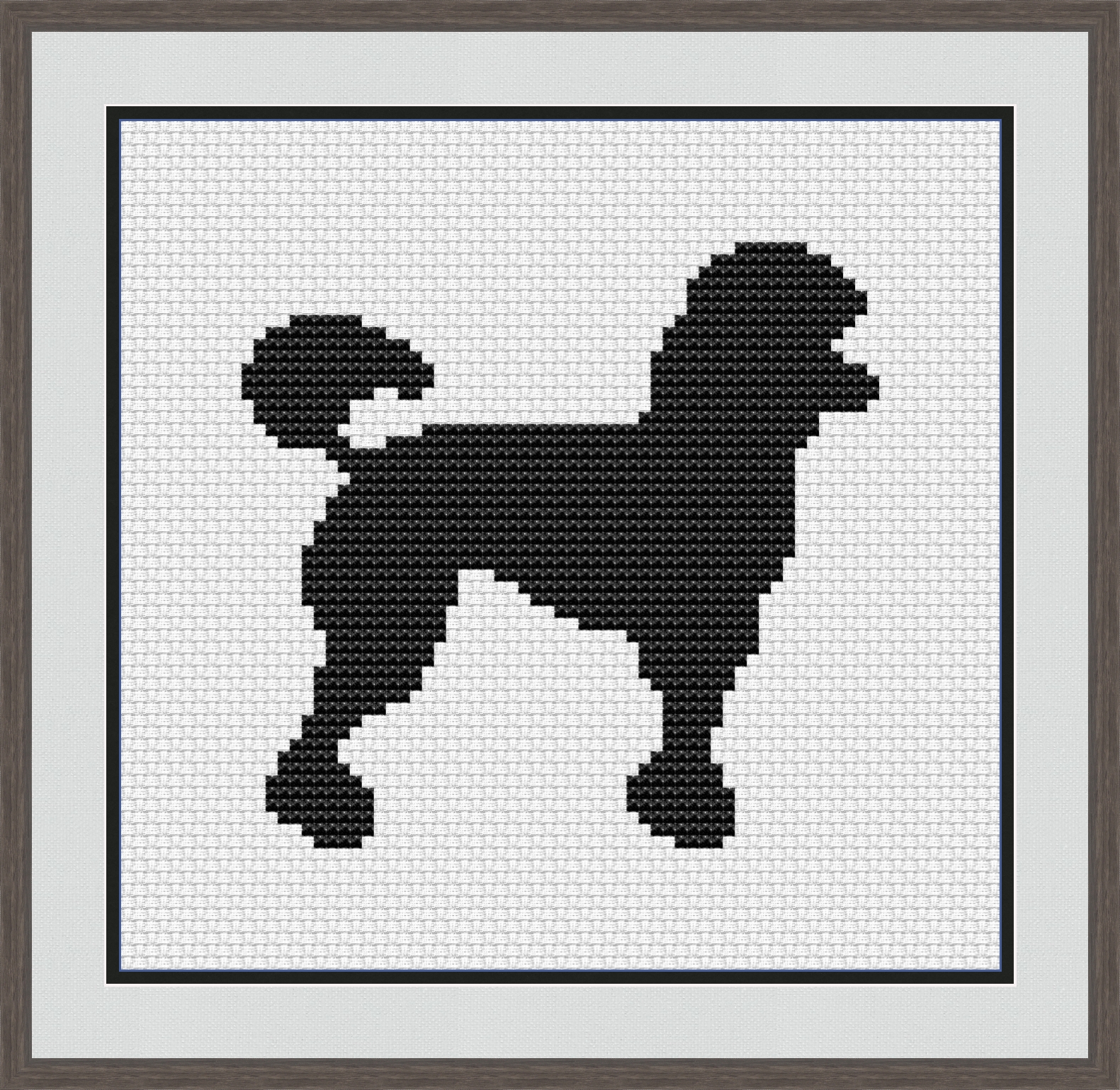 Poodle cross stitch pattern modern, Dog cross stitch pattern - Inspire ...