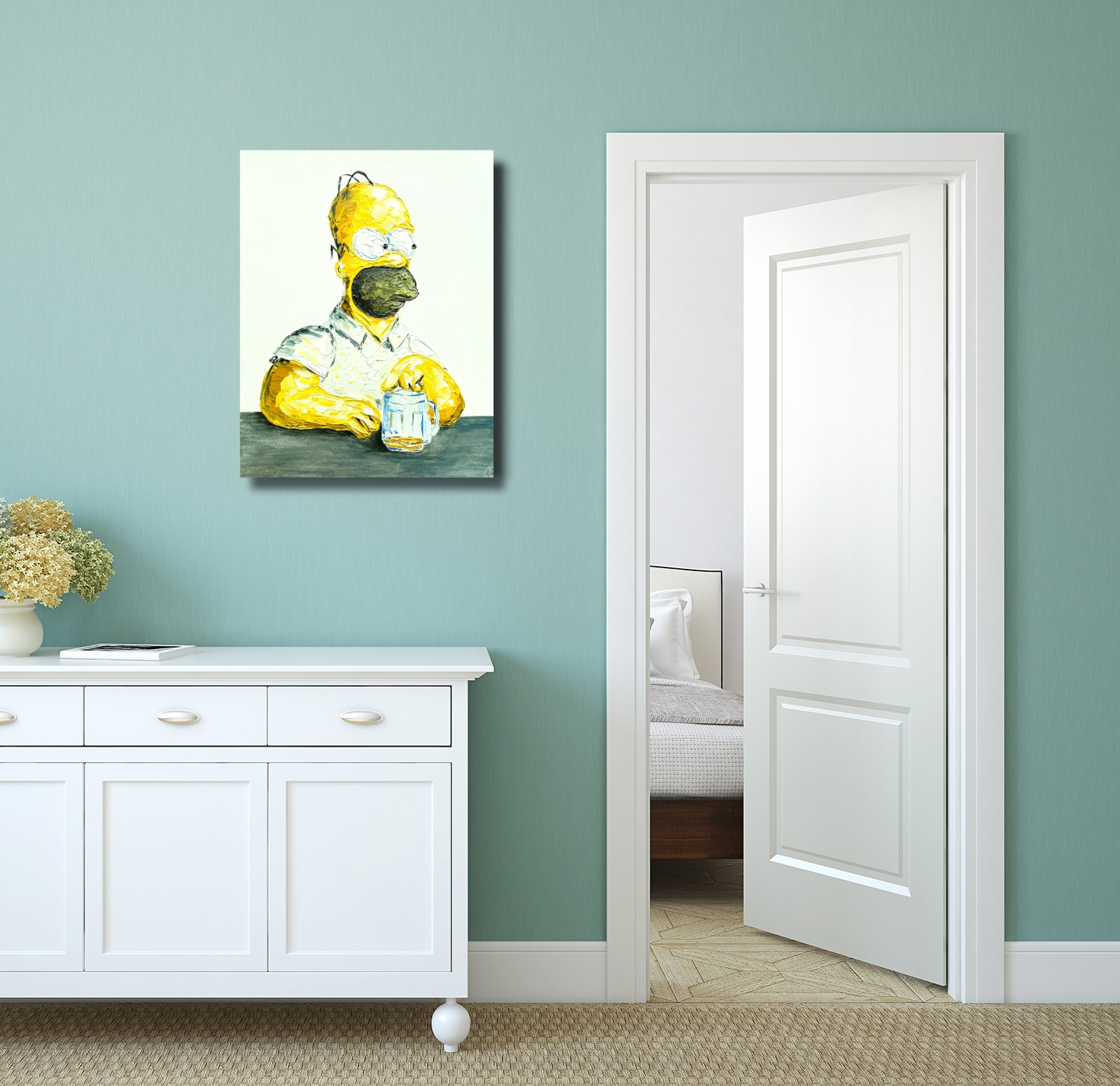 Homer Original Painting / Homer Simpson Wall Art / The Simps - Inspire ...