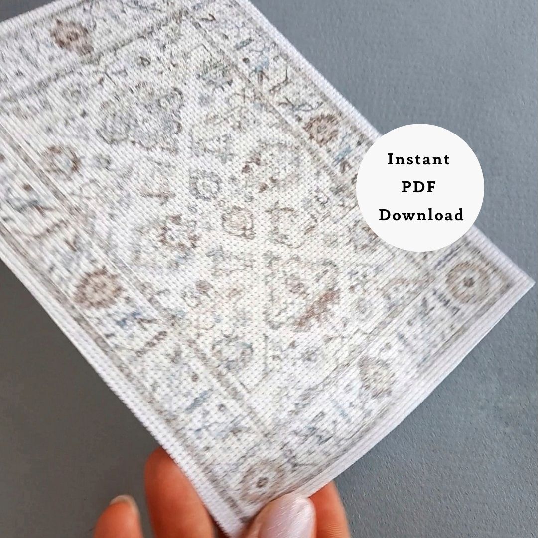 Easy tutorial PDF Dollhouse Area Rug. DIY miniature things. - Inspire ...