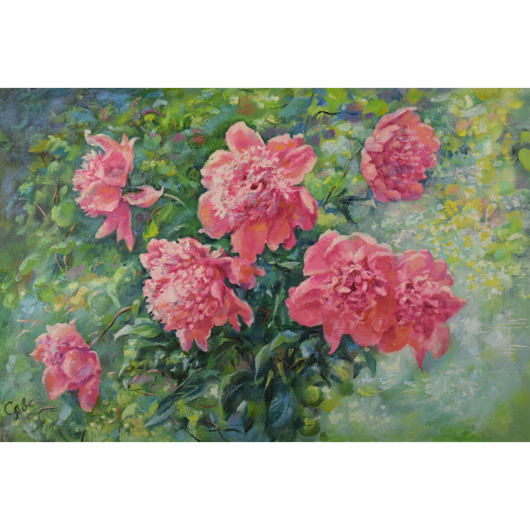 Peonies Painting Original Art Flowers Canvas Floral Wall Art | Inspire ...