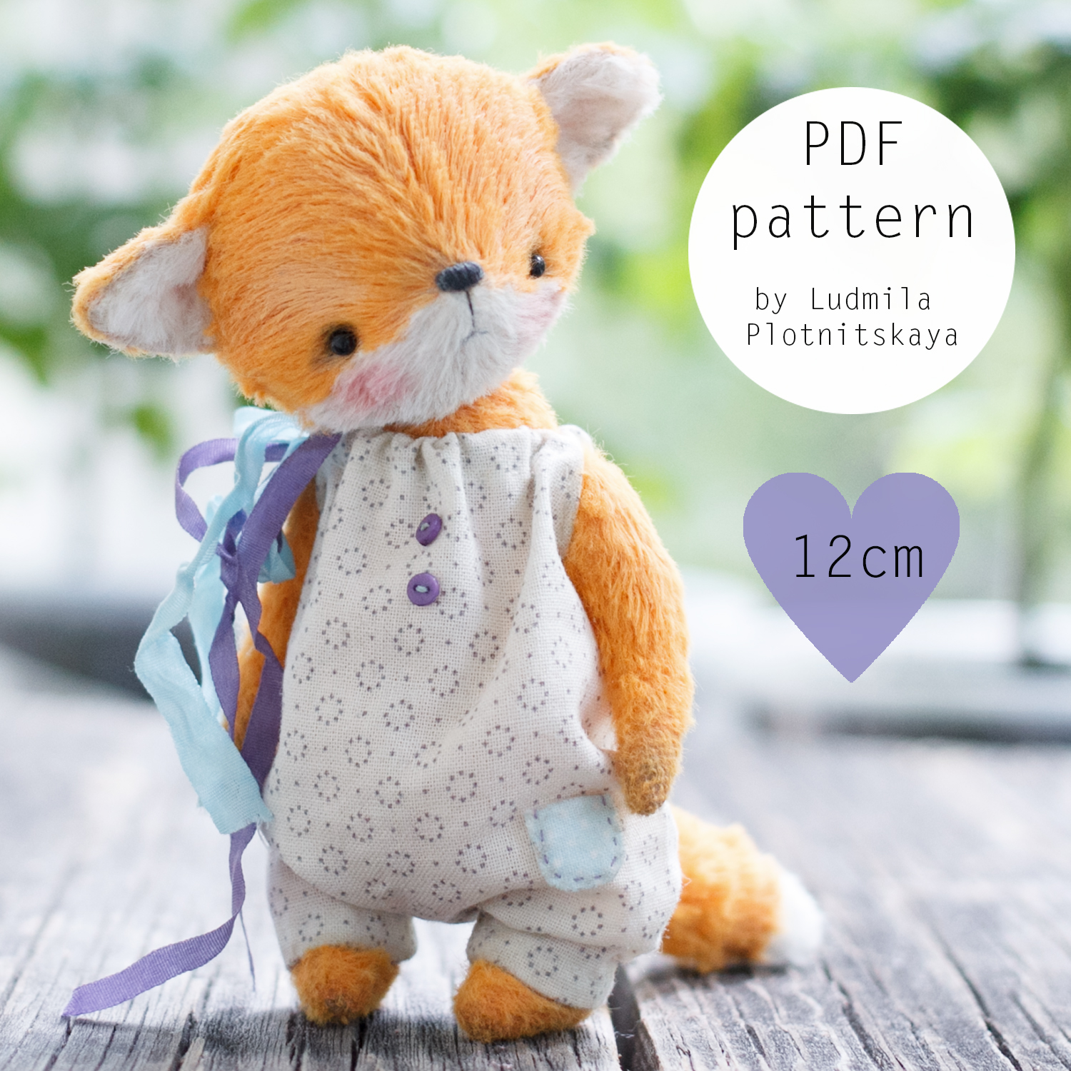 Fox sewing pattern with clothes, stuff fox pattern 4.5 inch | Inspire Uplift