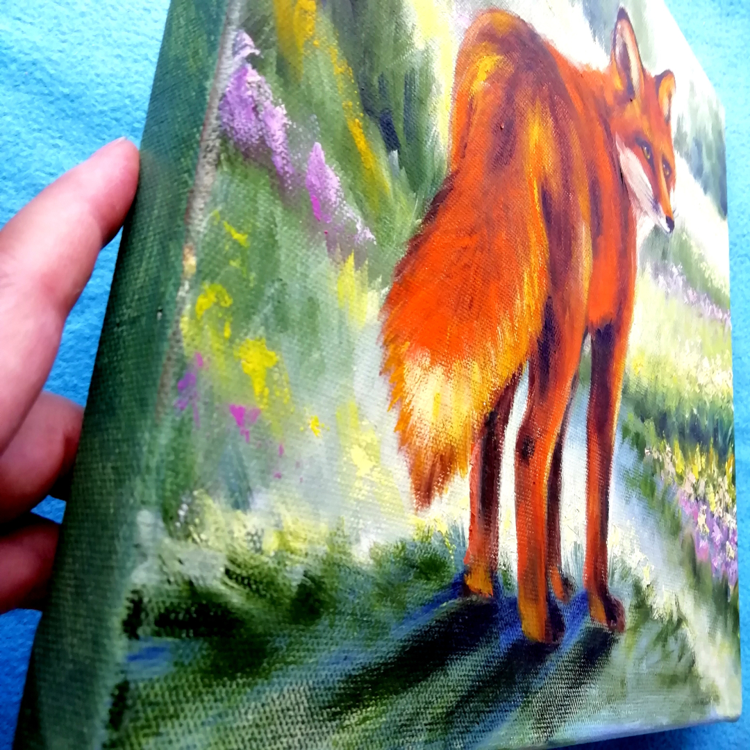 Fox Oil Painting Animal Original Art Red Fox Artwork by ArtO - Inspire ...