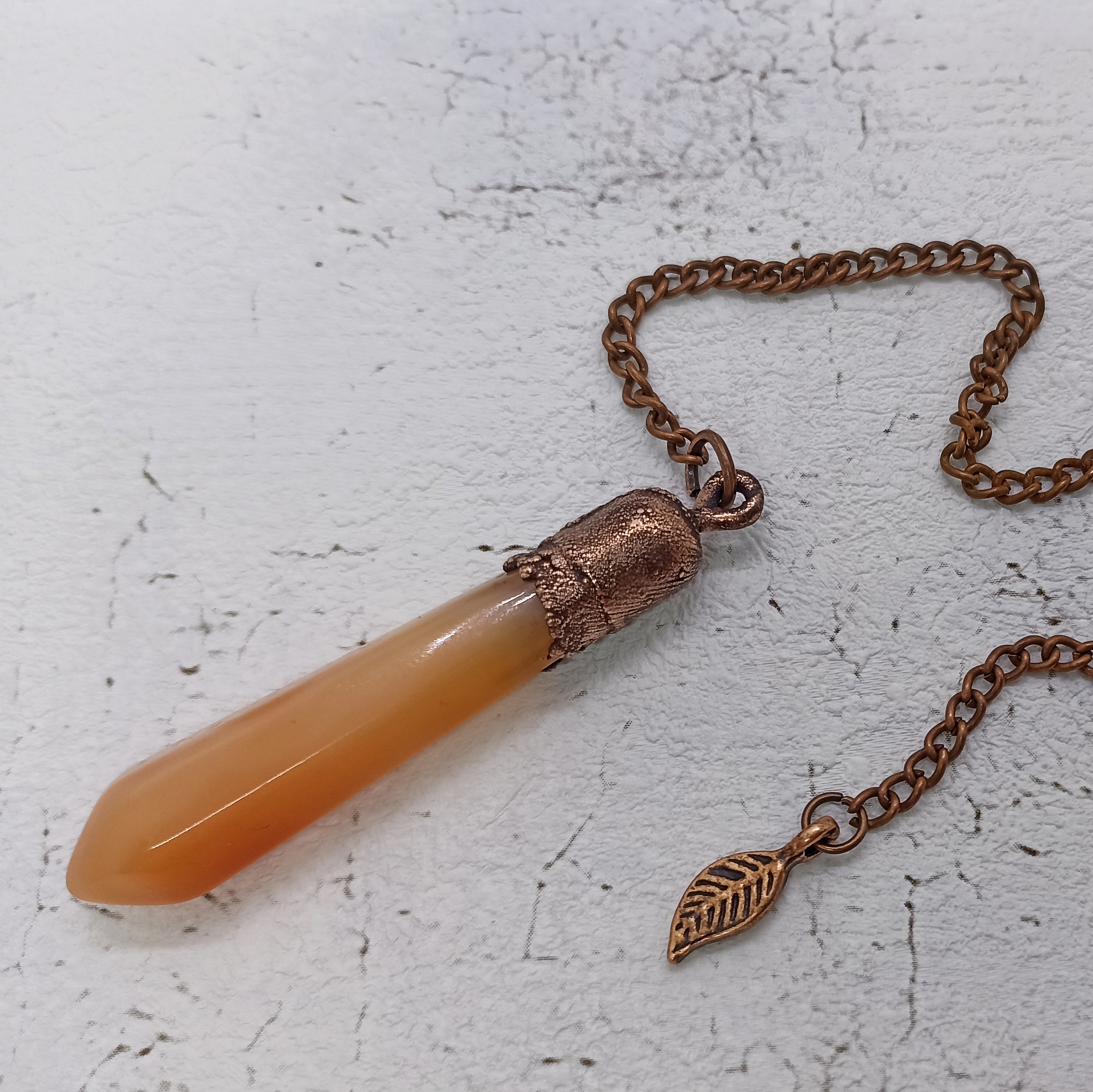 Carnelian pendulum necklace electroformed Carnelian jewelry | Inspire ...