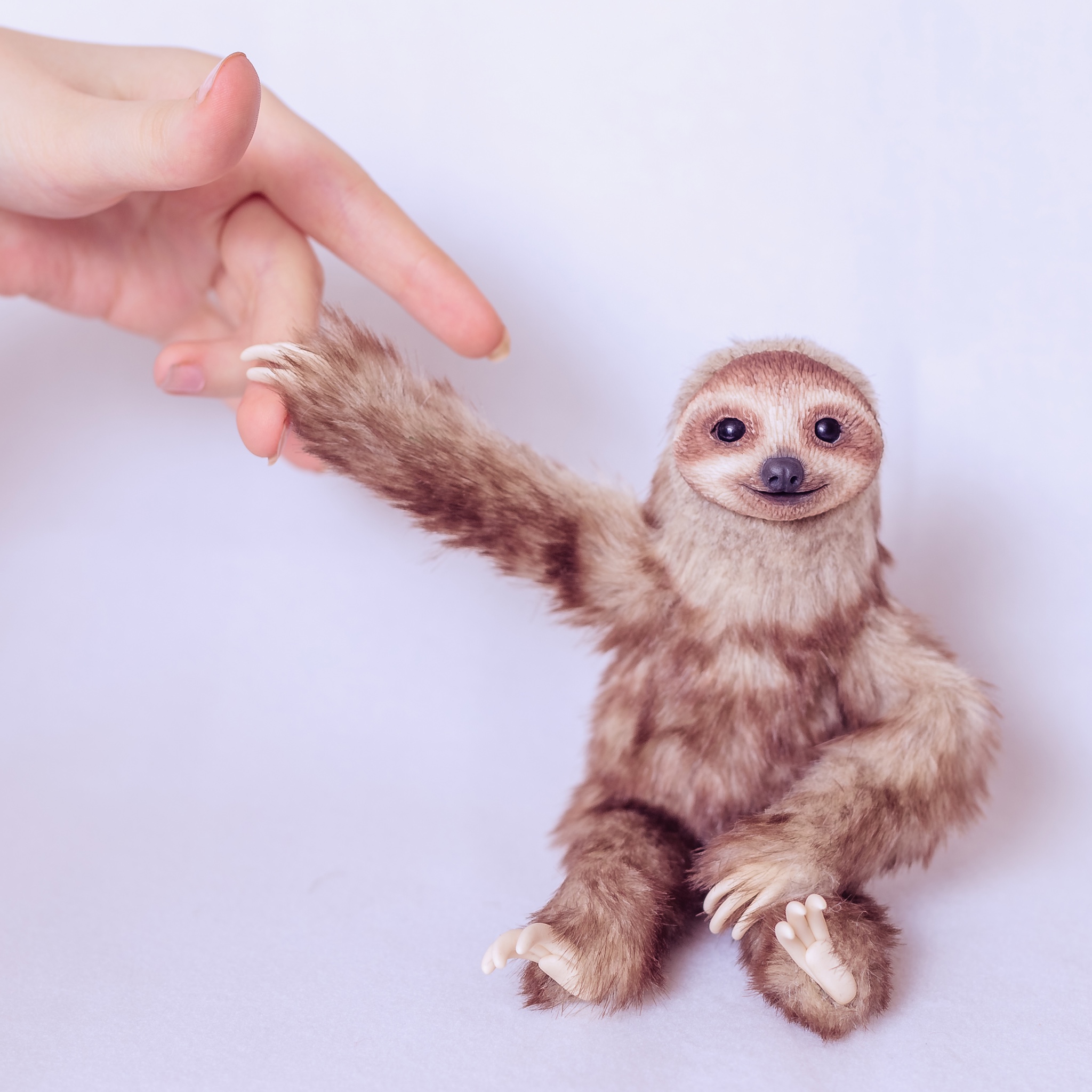 Sloth stuffed toy animal collectible ART doll Sloth handmade - Inspire ...