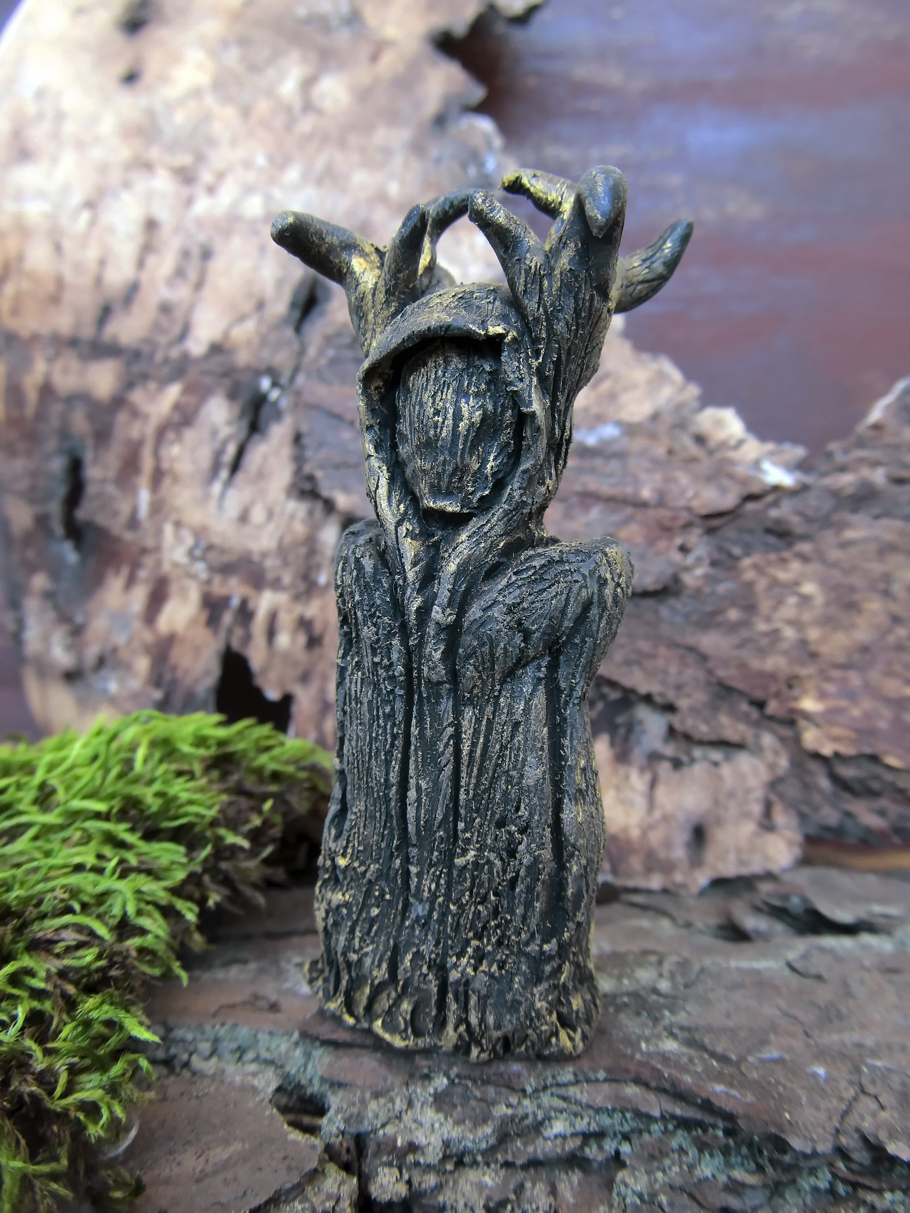 Cernunnos statue Horned God figurine Pagan altar statuette | Inspire Uplift
