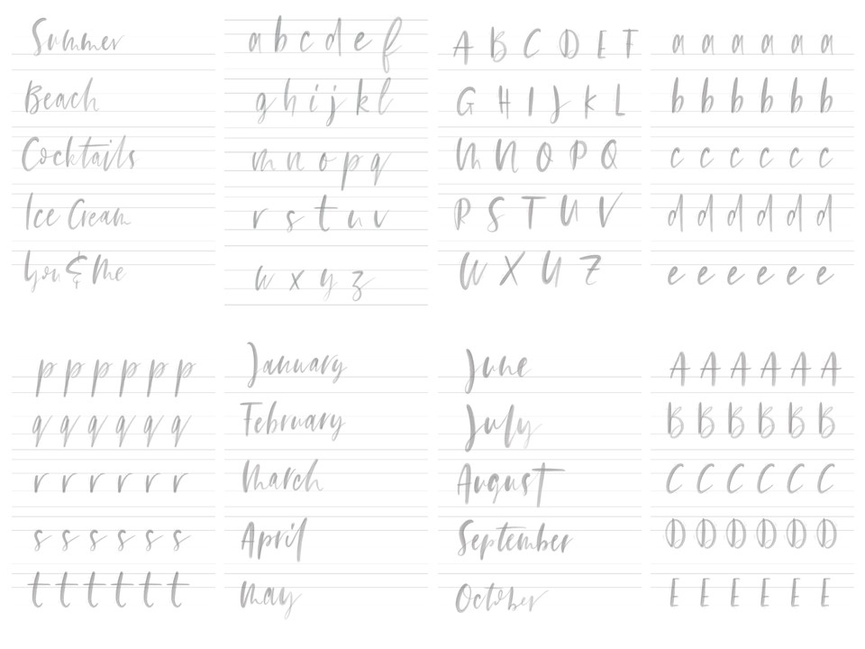 Procreate Hand Lettering Kit\ Procreate Stamp\ procreate bru - Inspire ...