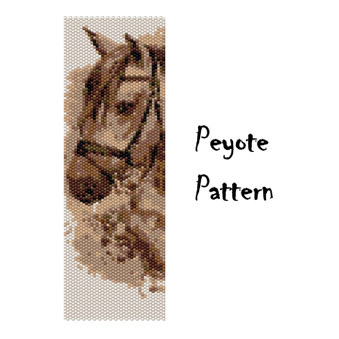 Horse Peyote Beading Pattern, Seed Bead Bracelet Patterns, B - Inspire ...