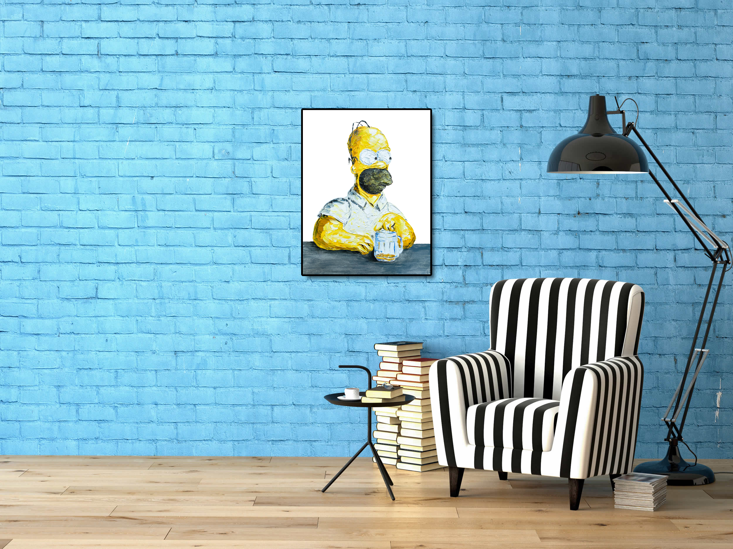 Homer Simpson Wall Art Print / Homer Simpson Print on paper - Inspire ...