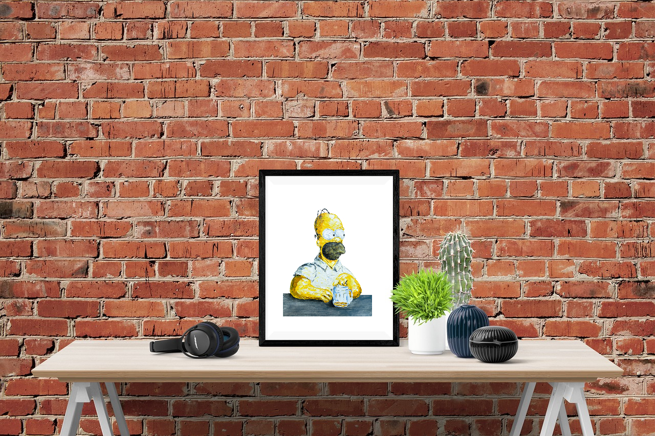 Homer Simpson Wall Art Print / Homer Simpson Print on paper - Inspire ...