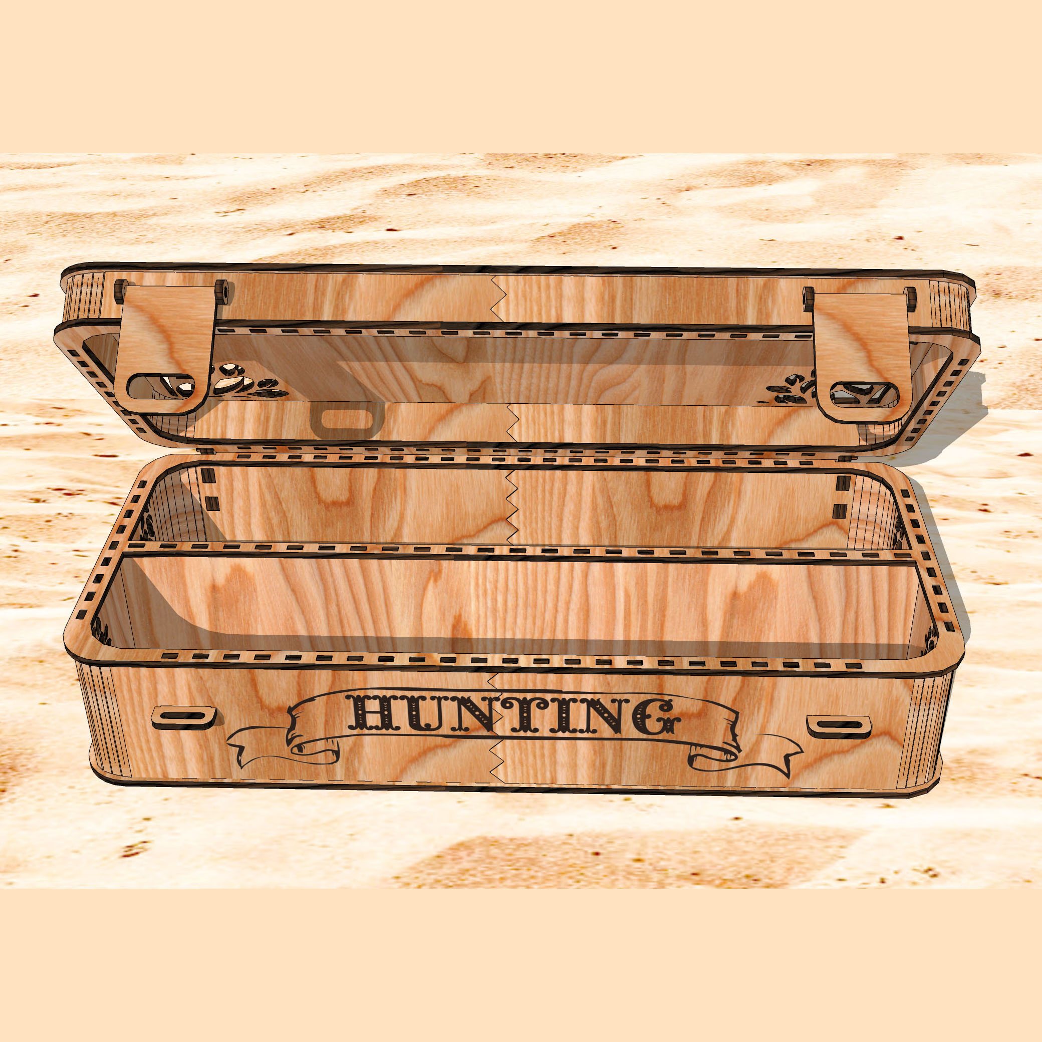 Hunting BOX vector model for laser cut vectorplan, 3, 3,2 mm - Inspire ...