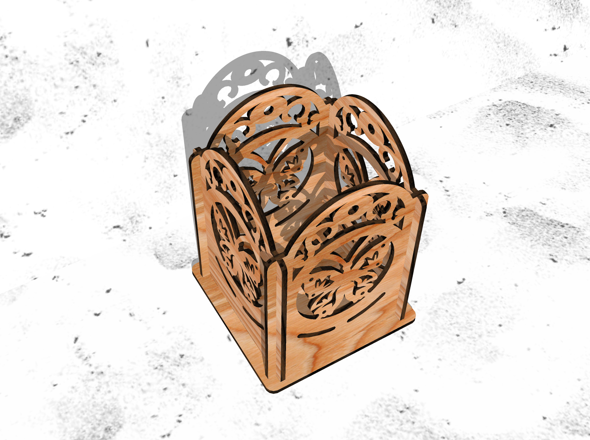 Candle holder laser cut vector model cnc plan, for 3 and 4 m - Inspire ...