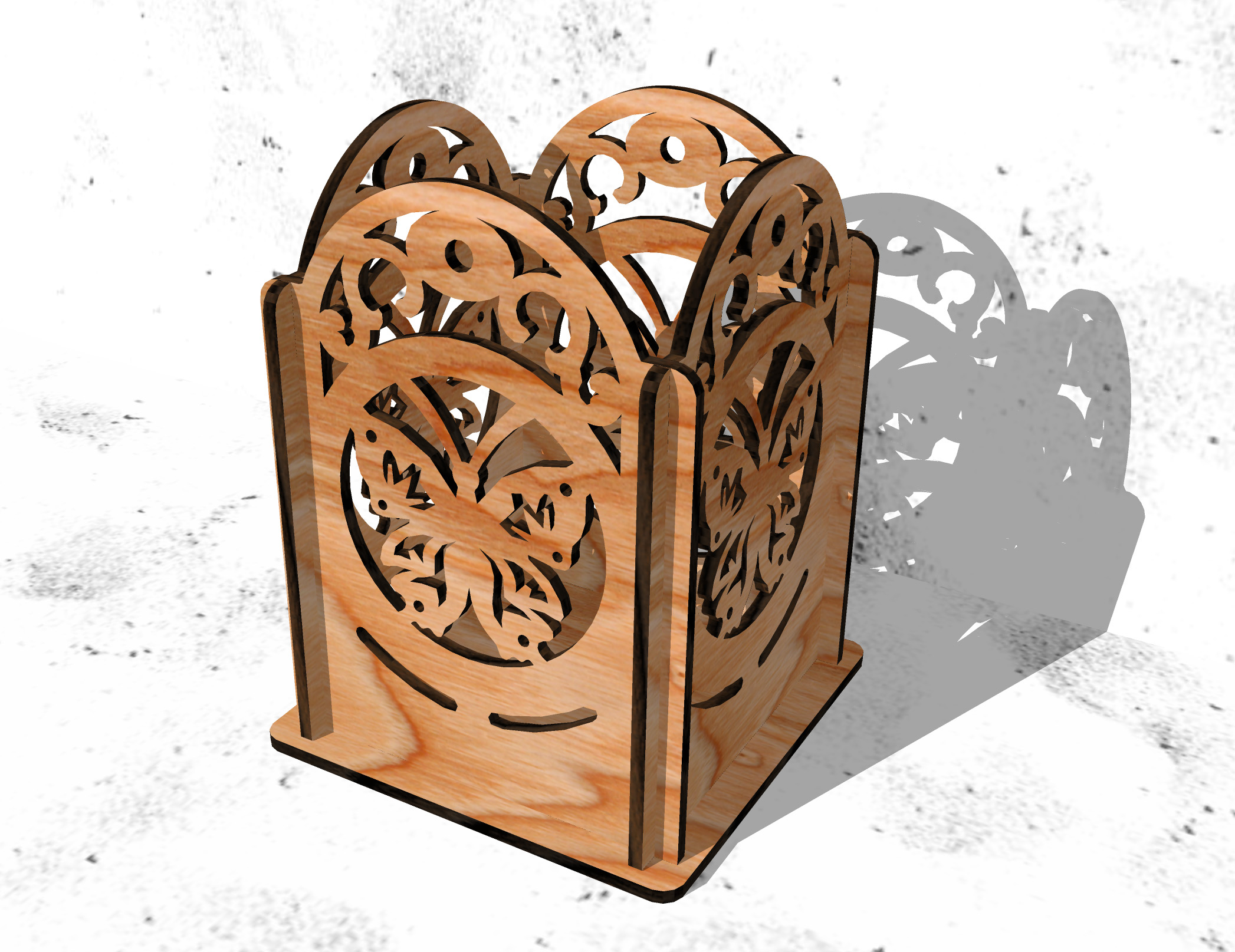 Candle holder laser cut vector model cnc plan, for 3 and 4 m - Inspire ...