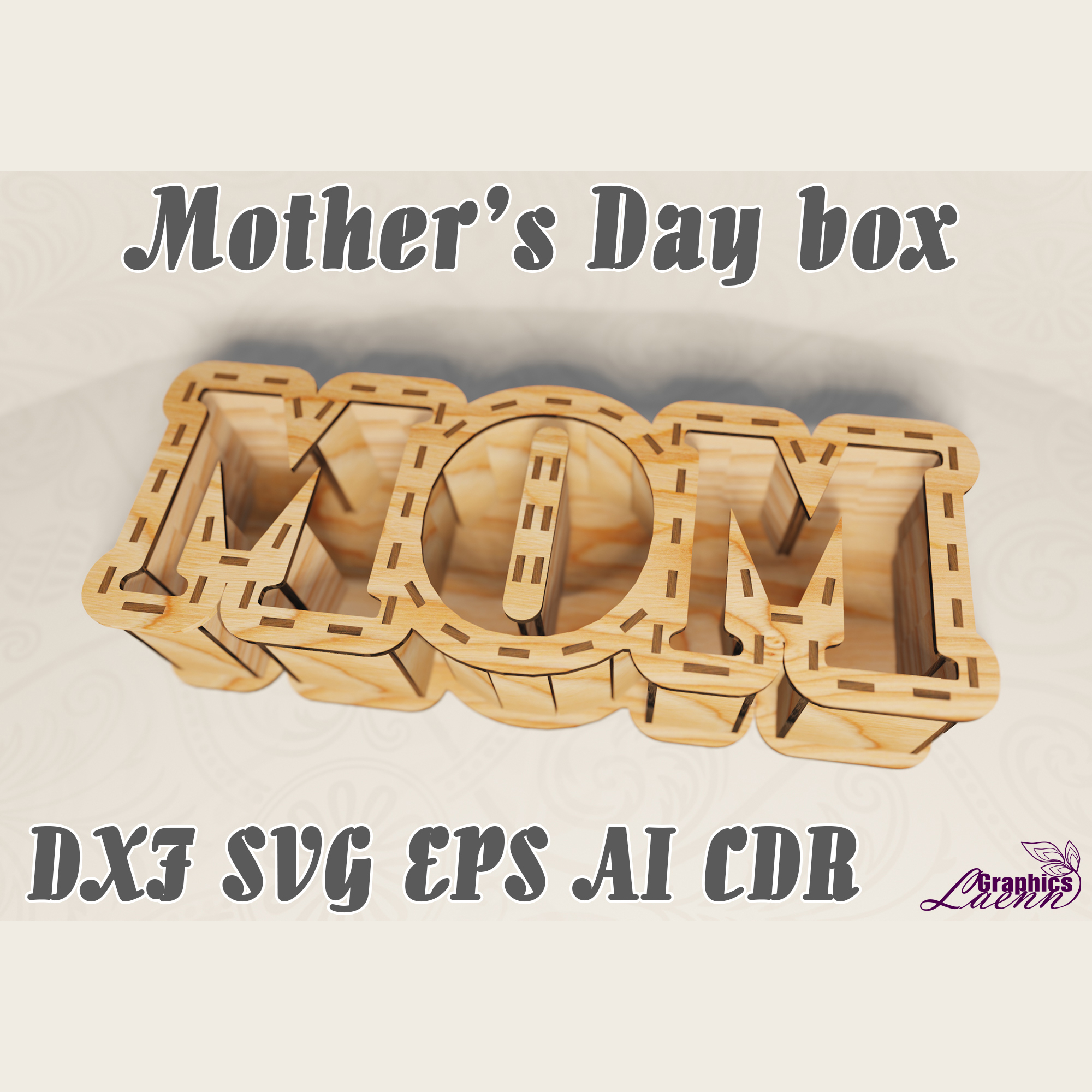 Mom Box Flowerpot Vector Model For Laser Cut Cnc Plan 3 Mm Inspire