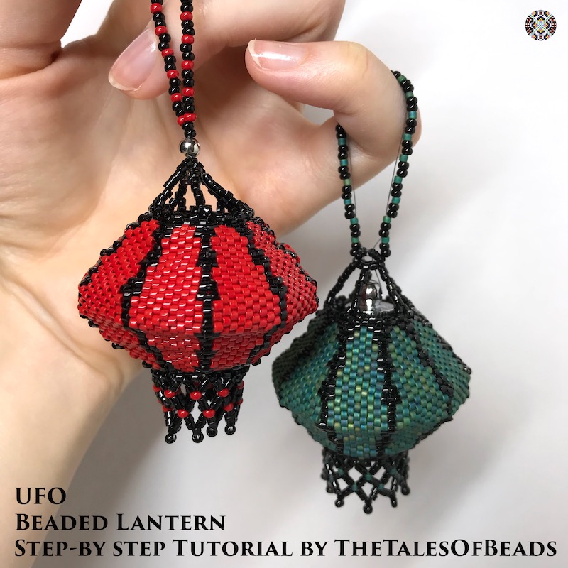 PDF Beaded Lantern Tutorial - Diamond-shaped Peyote Lantern - Inspire ...