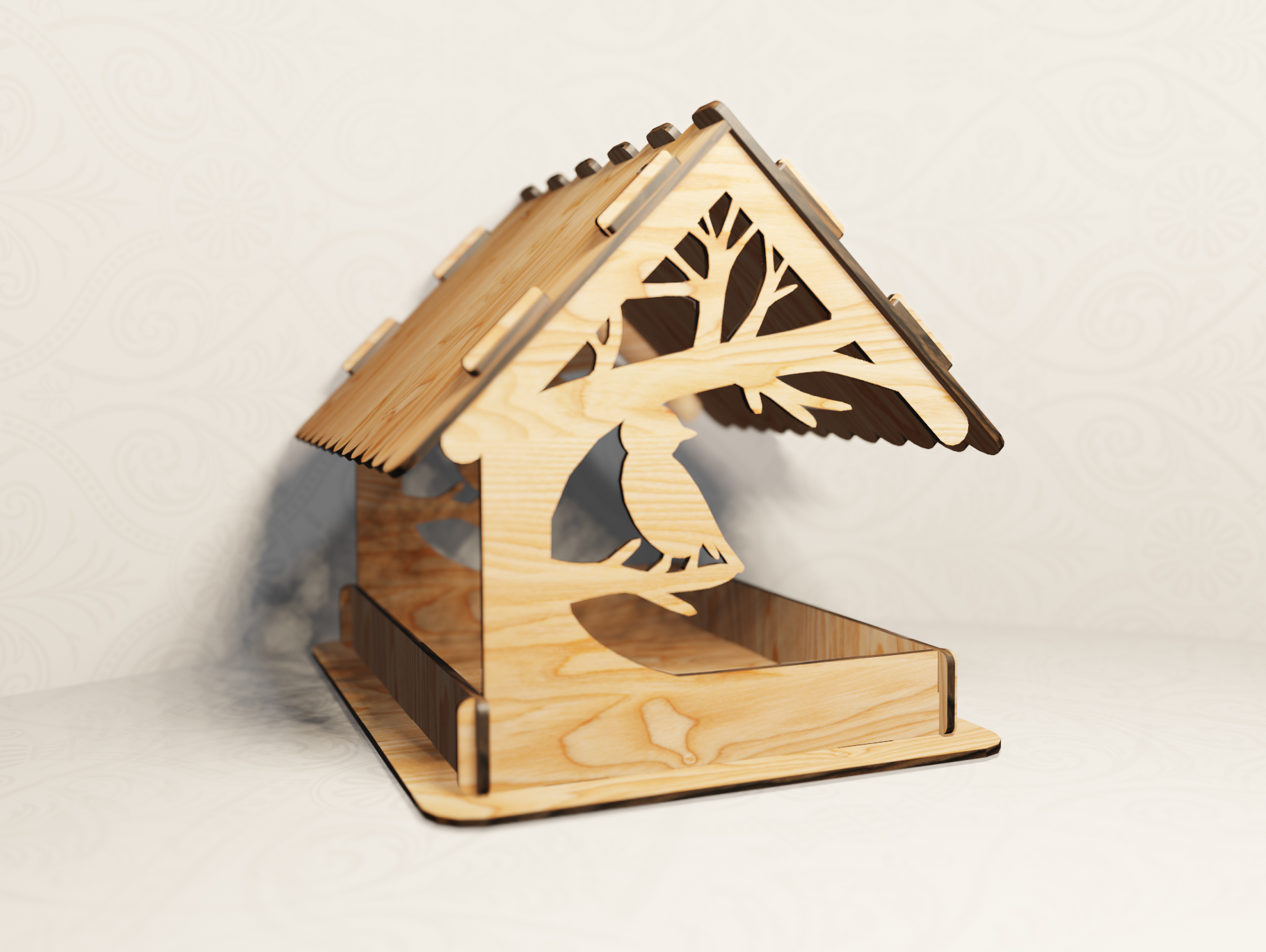 Bird feeders vector model for laser cut cnc (275x251x314 mm) - Inspire ...