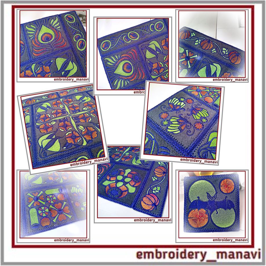 Set of plant machine embroidery designs In the hoop project | Inspire ...