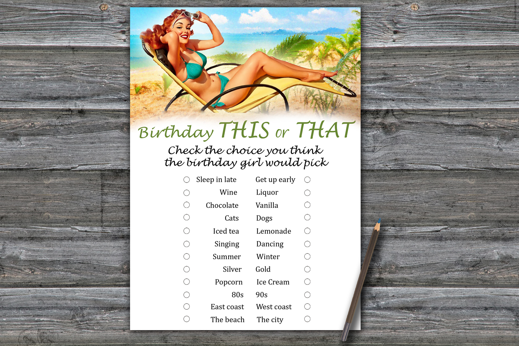 Pin up This or that birthday game,Adult Birthday party game | Inspire ...