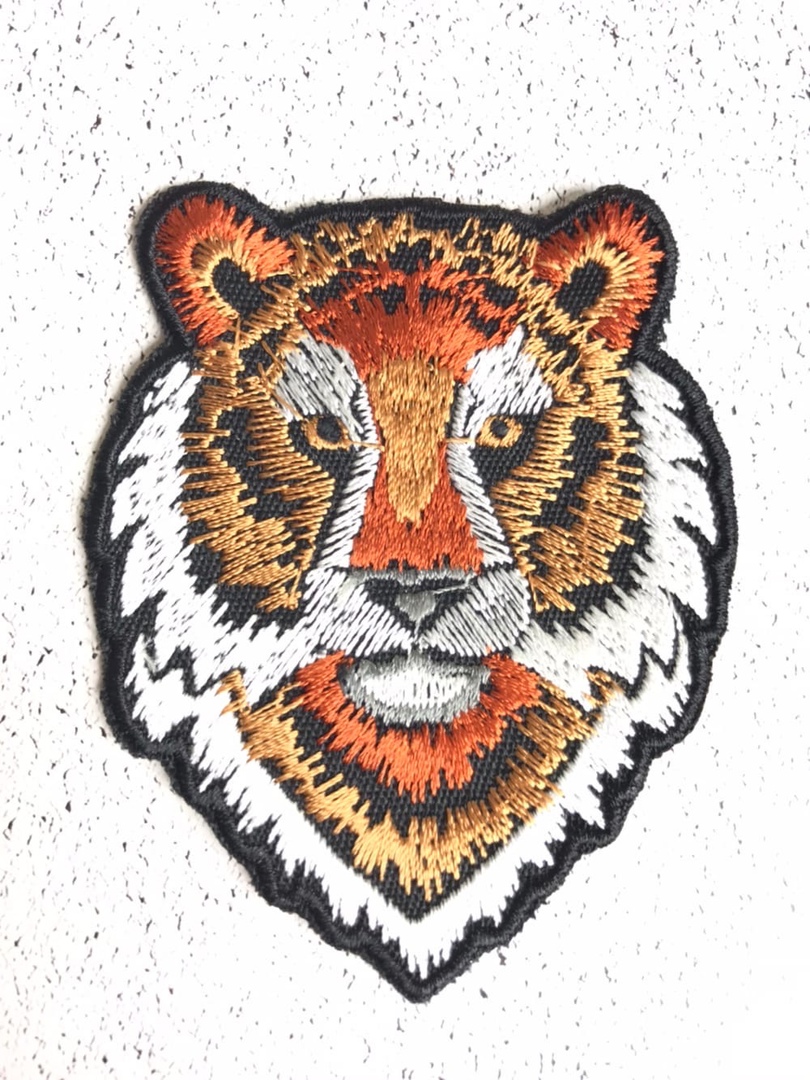 Embroidered Patch Tiger Badge Machine Embroidery Design Tige | Inspire ...