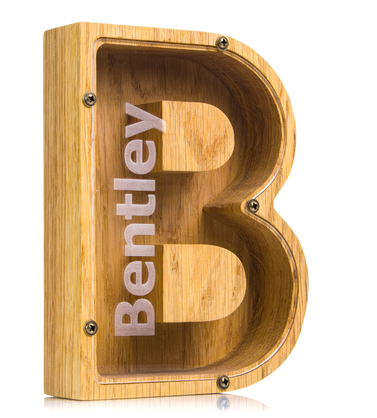 Personalized piggy bank LETTER Christmas gift for kid Wooden - Inspire ...