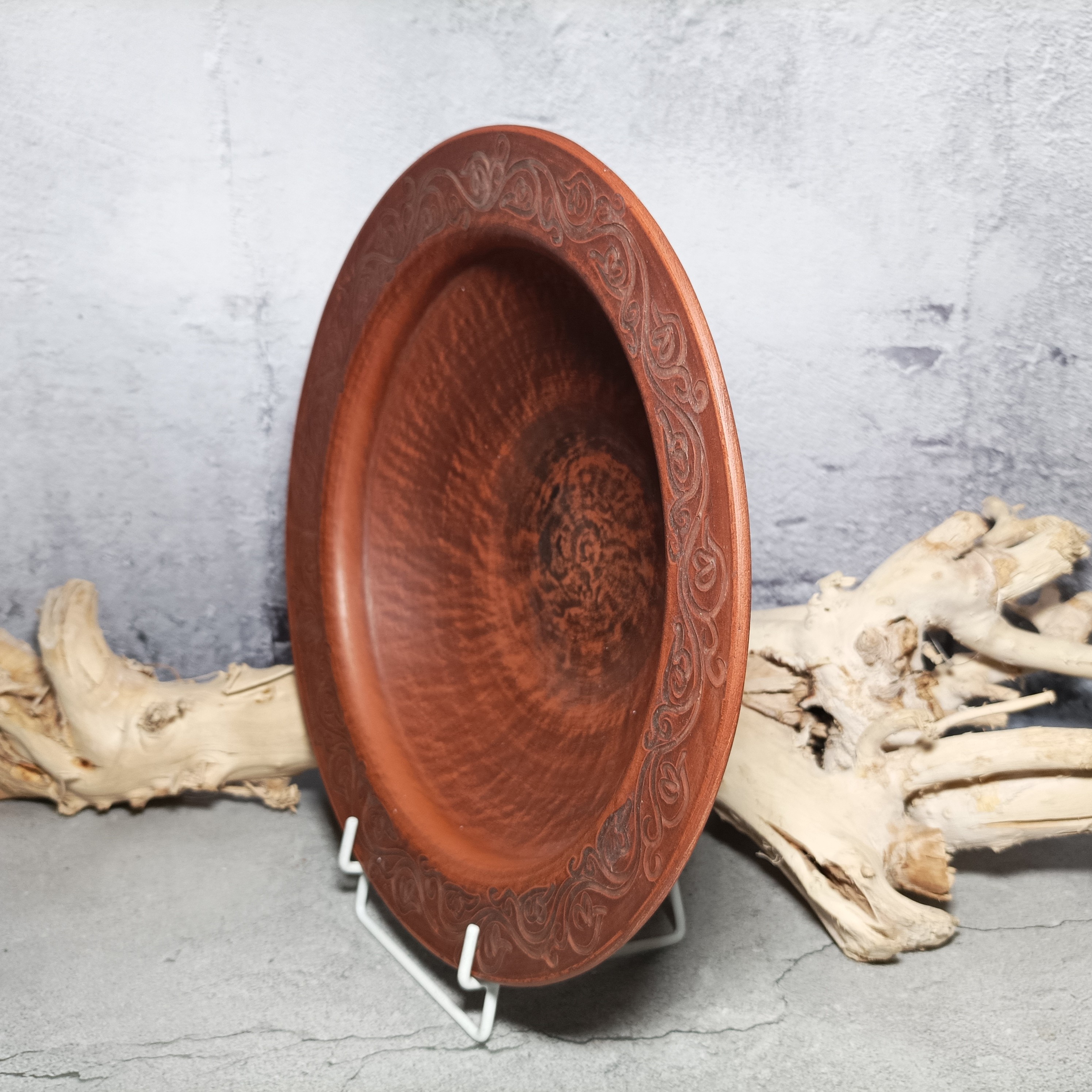 Pattern deep bowl diameter 11.81 inch Handmade red clay. Lar - Inspire ...