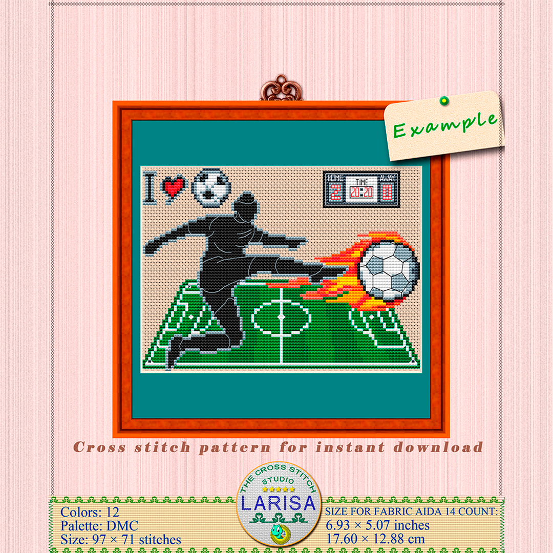 Football Cross Stitch Pattern | Soccer - Inspire Uplift