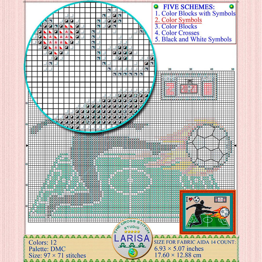 Football Cross Stitch Pattern | Soccer - Inspire Uplift