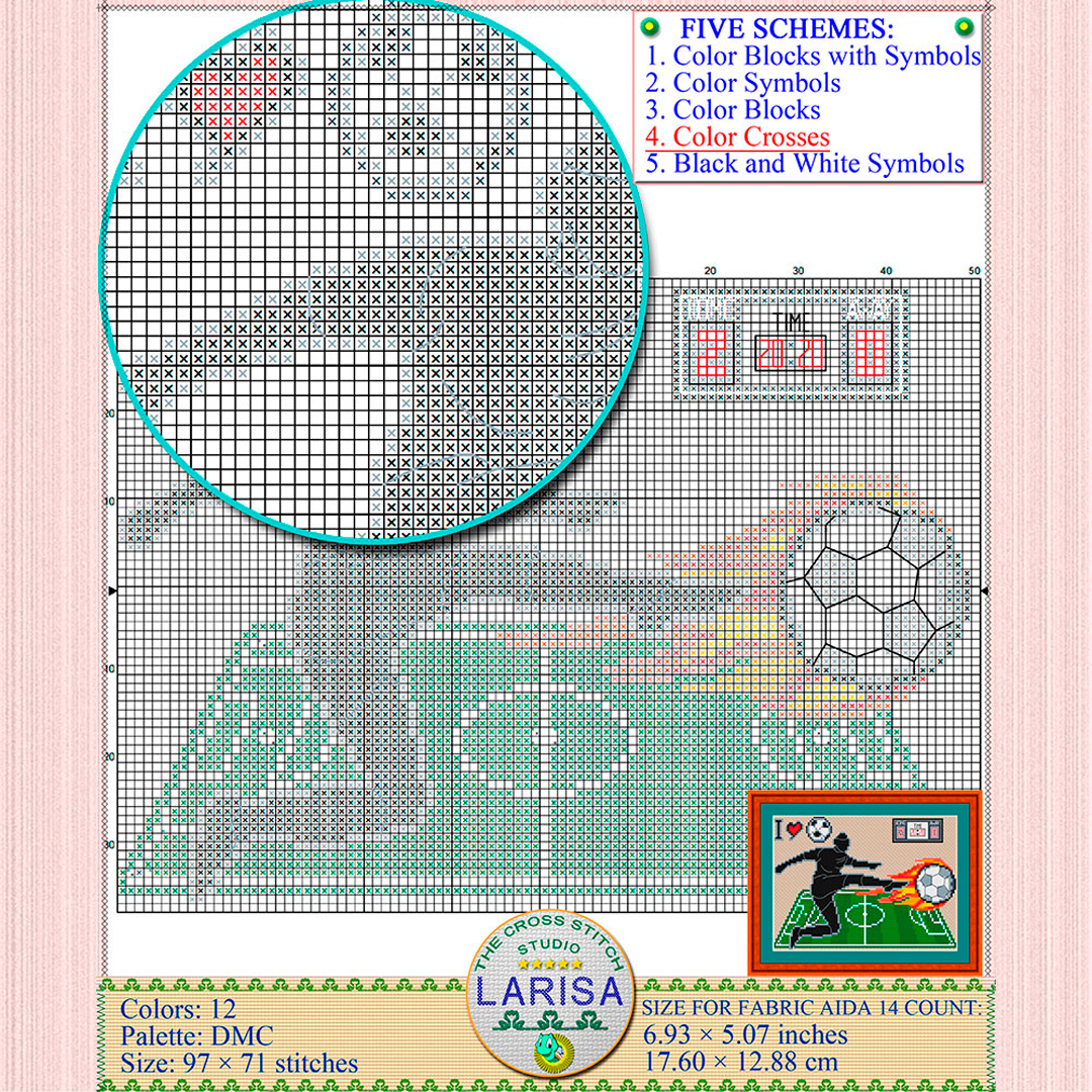 Football Cross Stitch Pattern | Soccer - Inspire Uplift