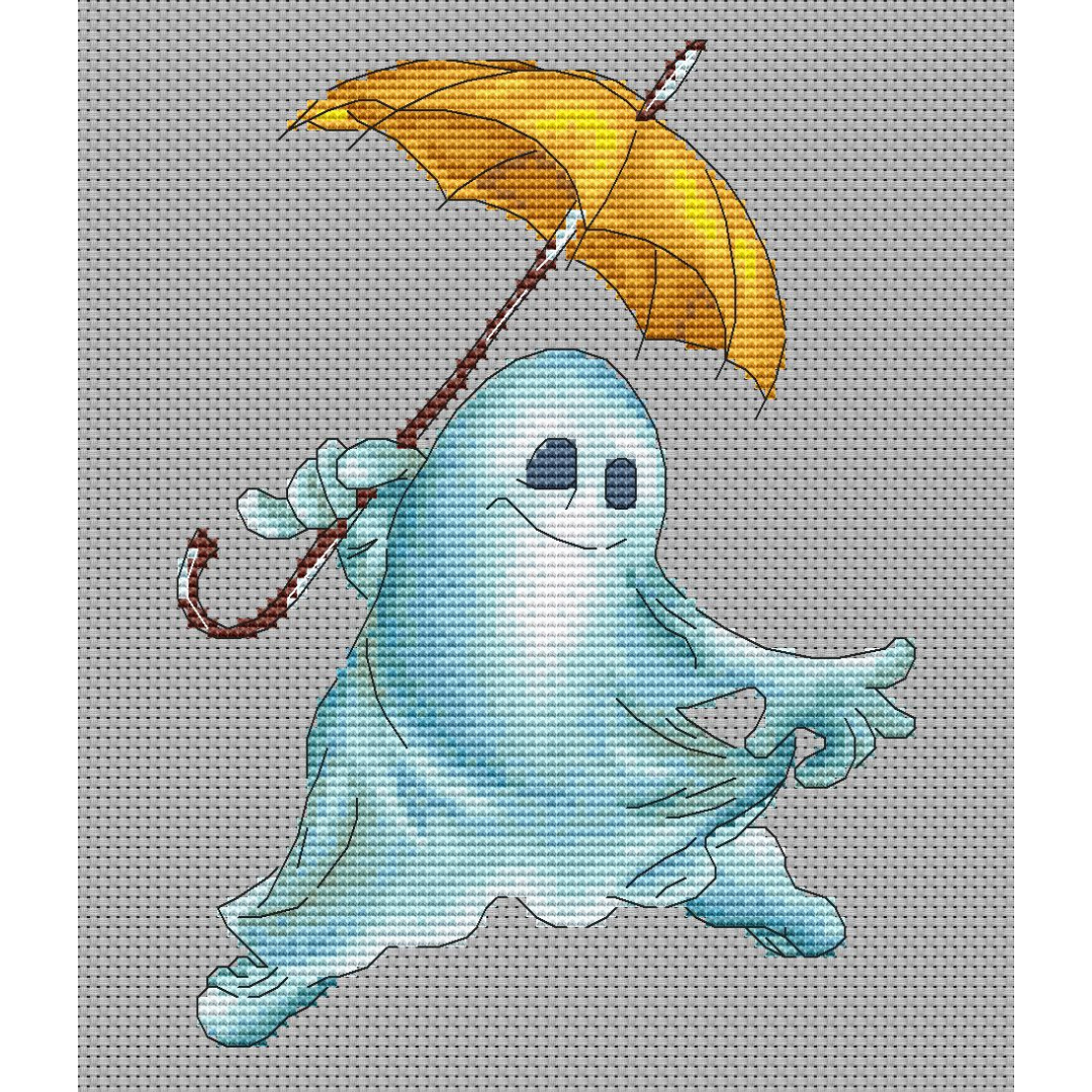 Ghost cross stitch pattern PDF, halloween cross stitch, hall - Inspire ...
