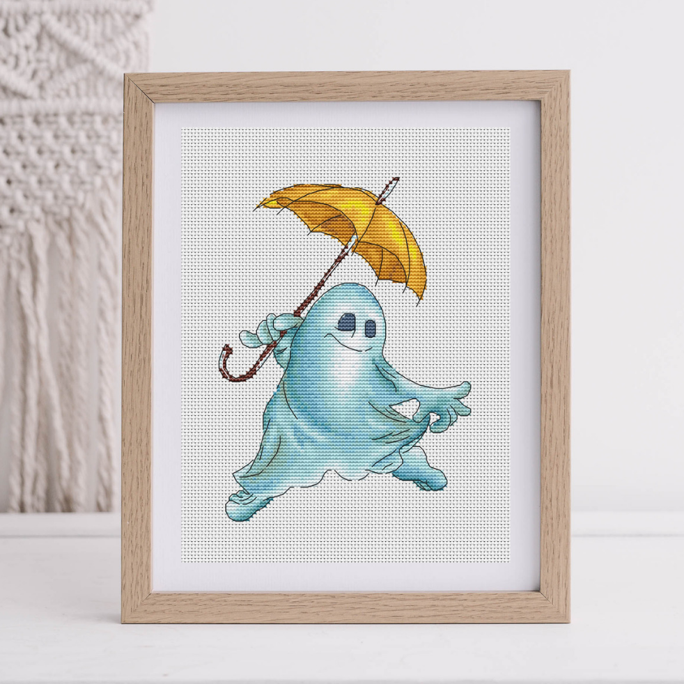 Ghost cross stitch pattern PDF, halloween cross stitch, hall | Inspire ...