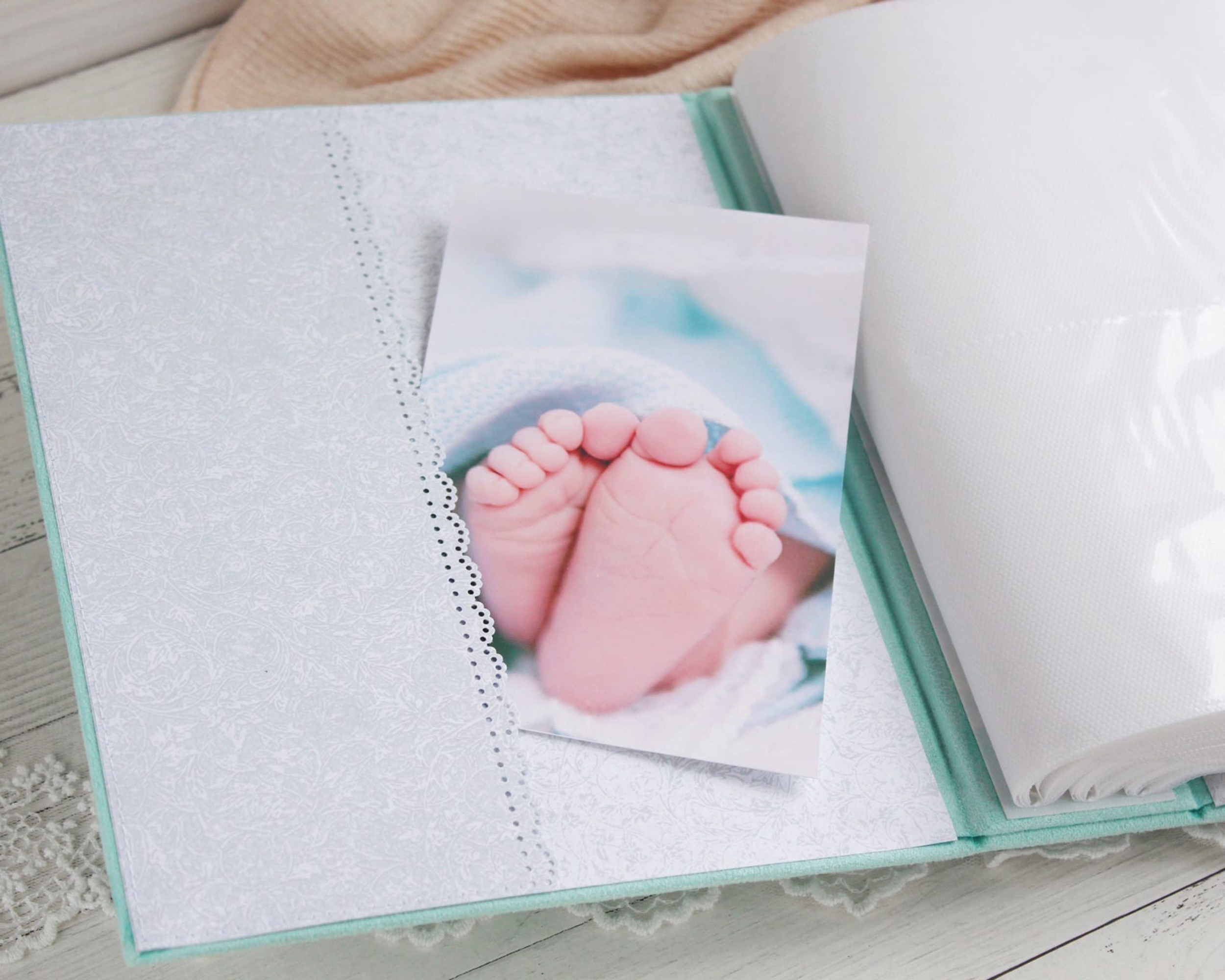 Personalized baby photo album, custom memory book, baby gift - Inspire ...