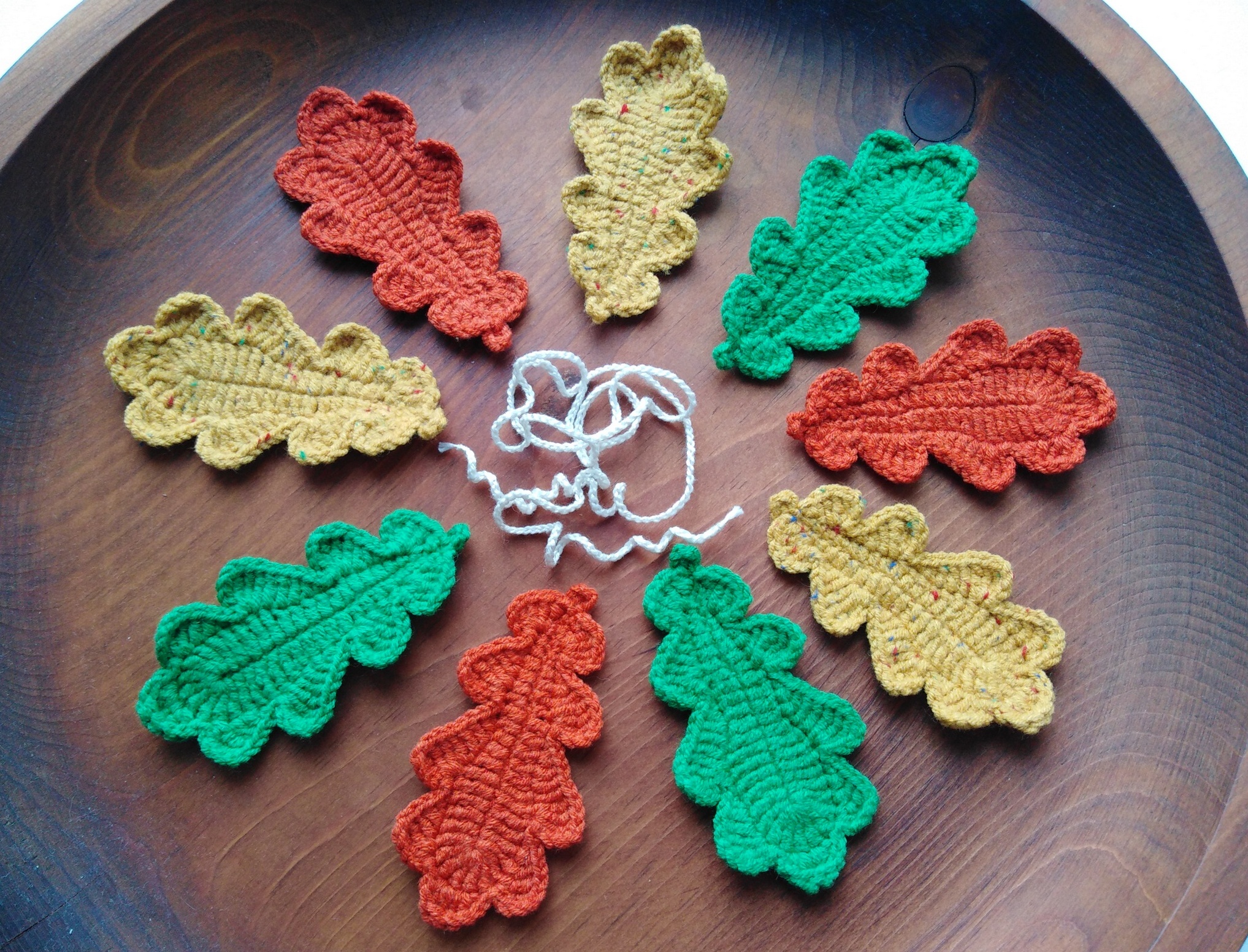 Crochet leaf garland, Handmade fall garland, Autumn garland, - Inspire ...