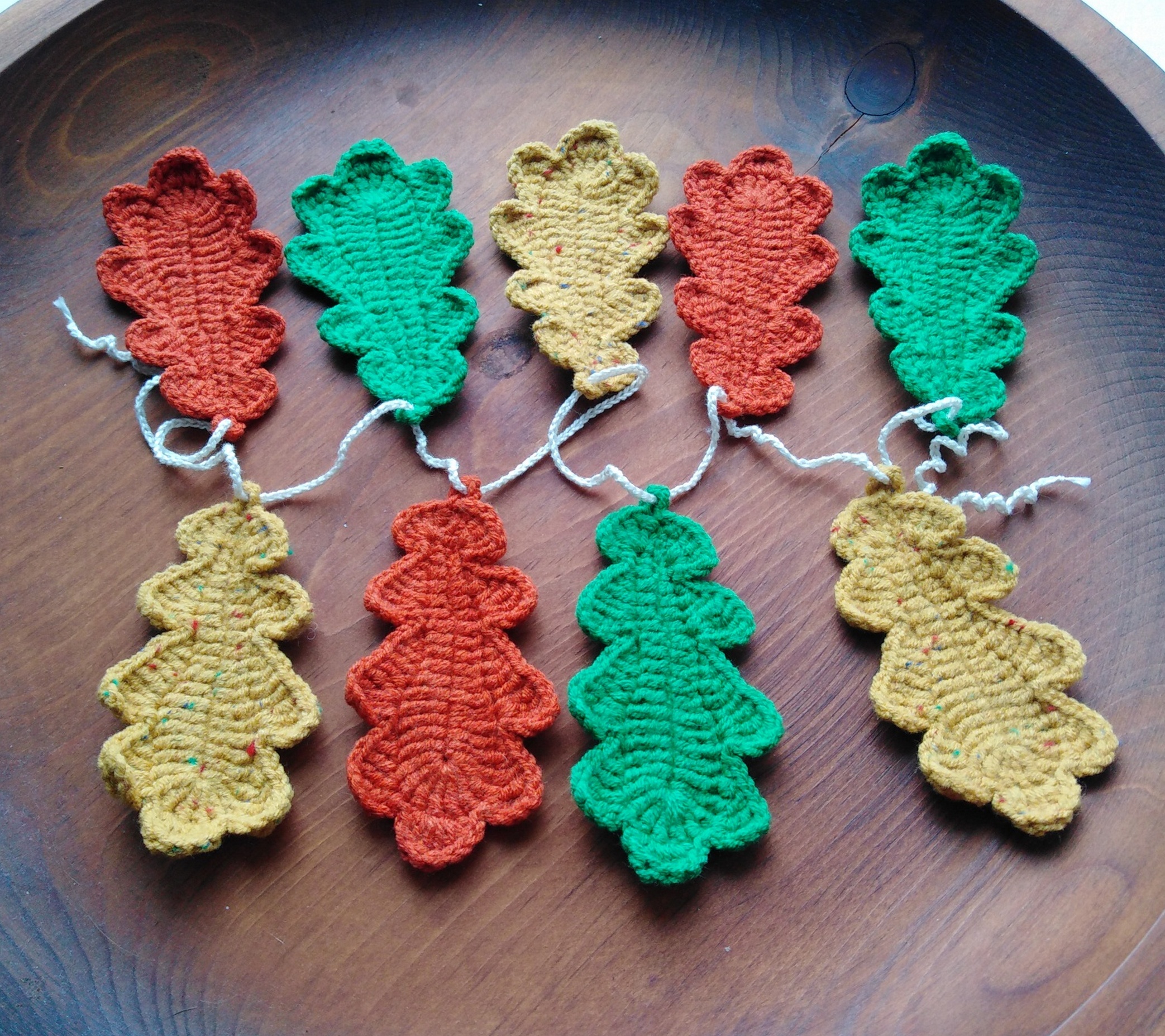 Crochet leaf garland, Handmade fall garland, Autumn garland, - Inspire ...