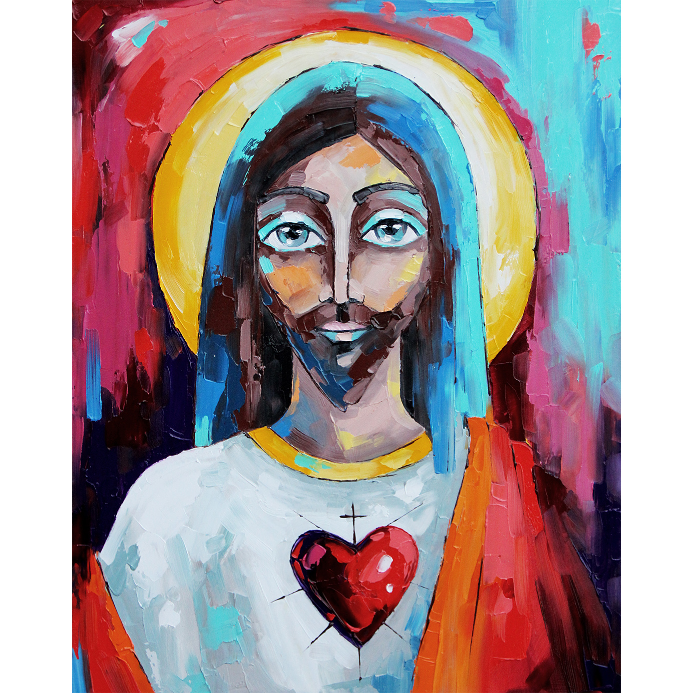 Jesus Painting Catholic Original Art Christian Wall Art Oil | Inspire ...
