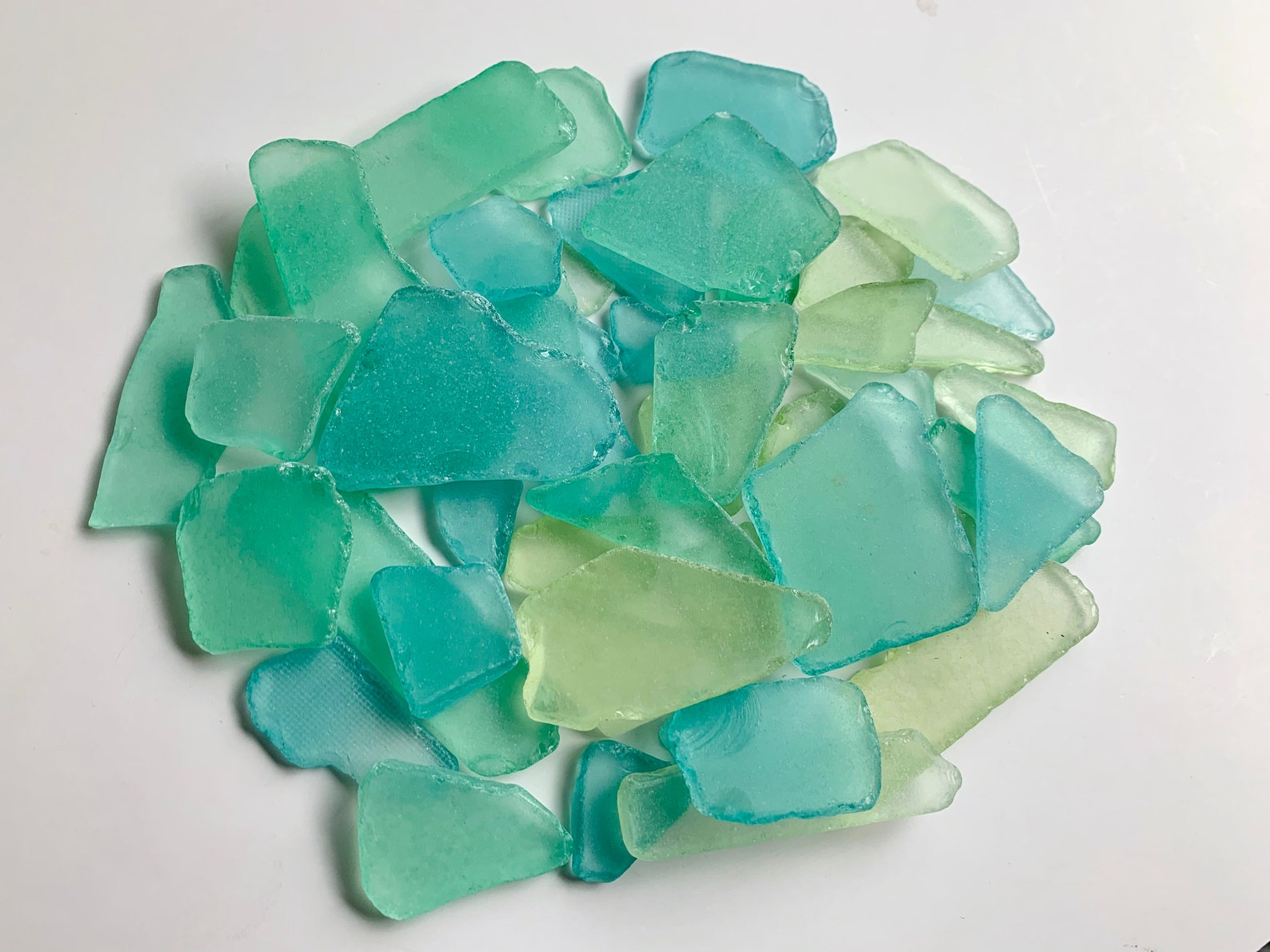 Sea Glass Ocean Beach Mix Bulk Light Green Yellow Aqua Turqu | Inspire ...